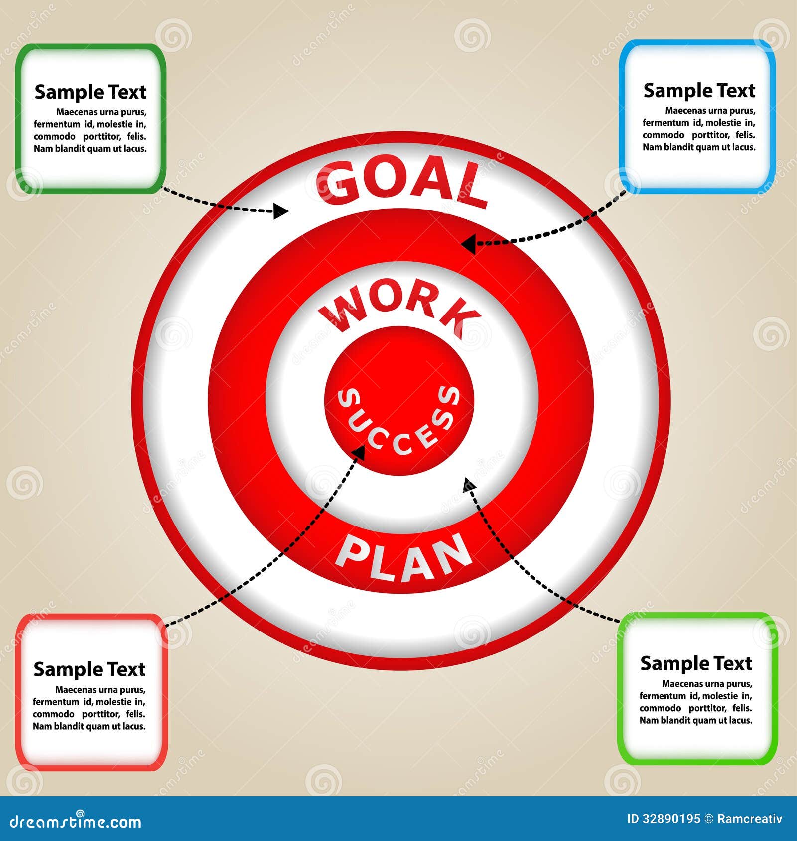 Circle Business Concept for Success Stock Illustration - Illustration ...