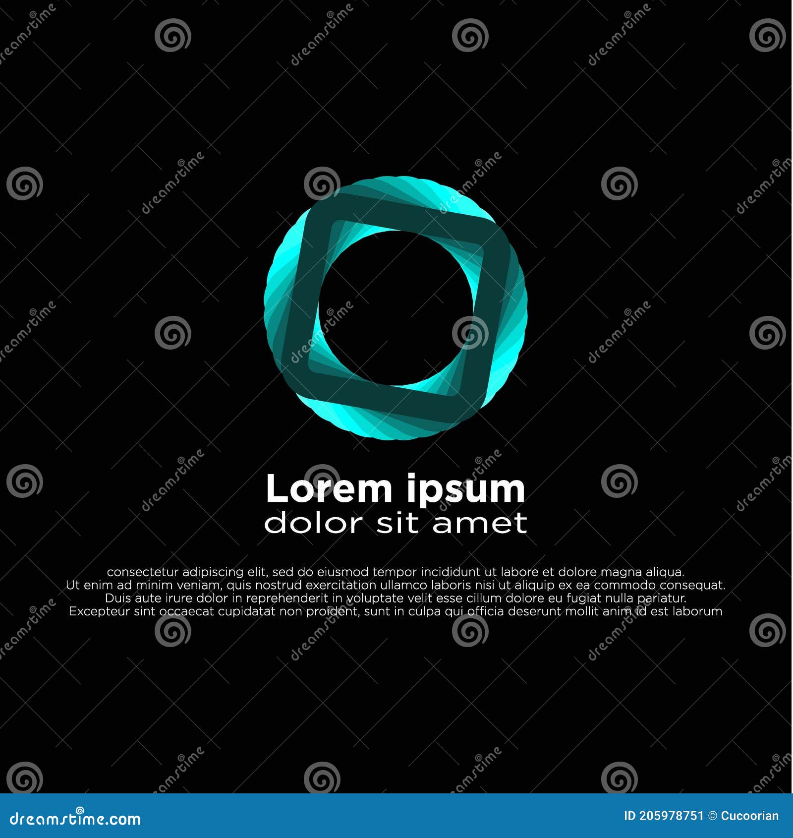 Circle Business Logo Abstract Modern Design Stock Vector - Illustration ...