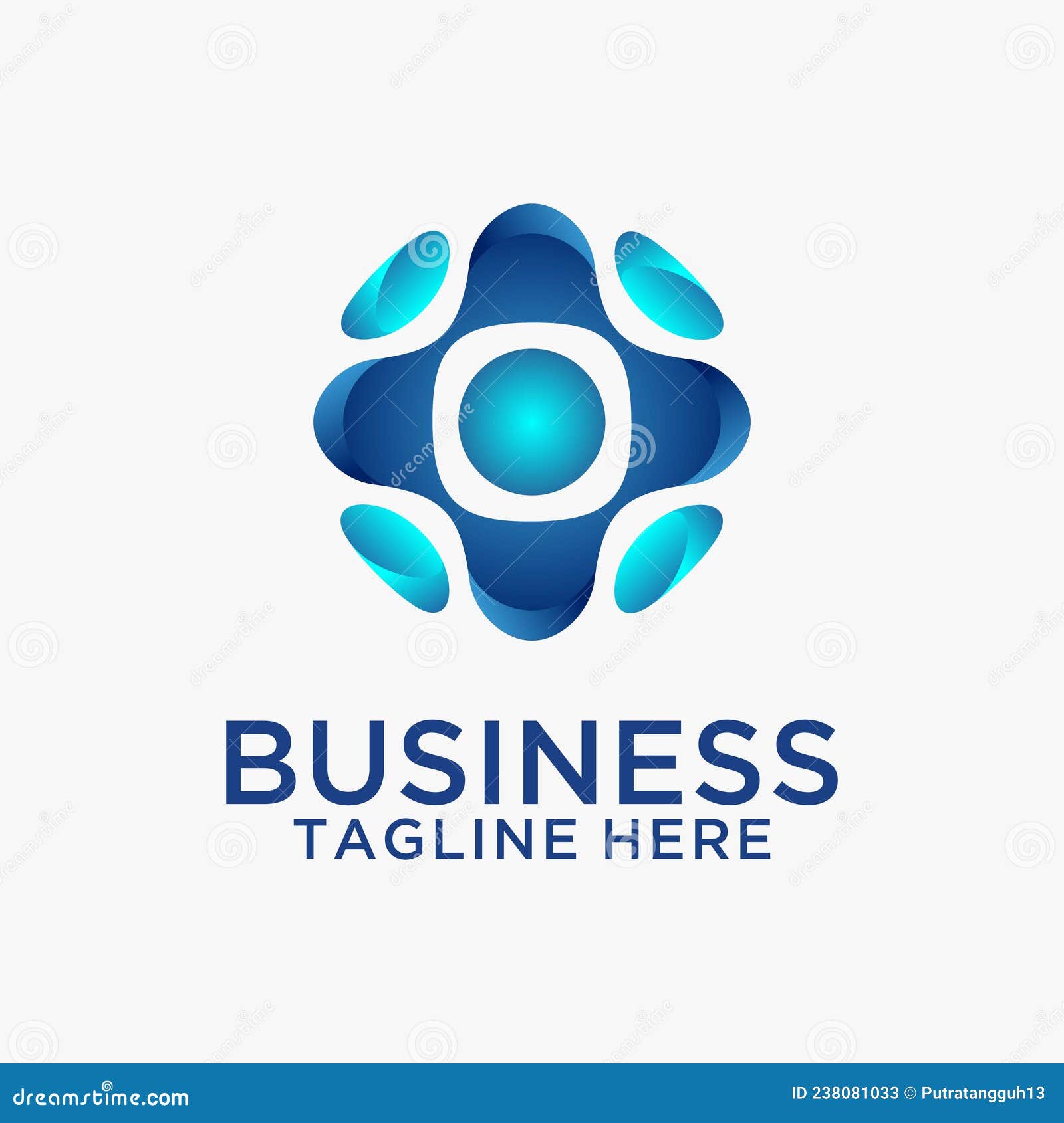 Circle Business Logo Design Stock Vector - Illustration of blue ...