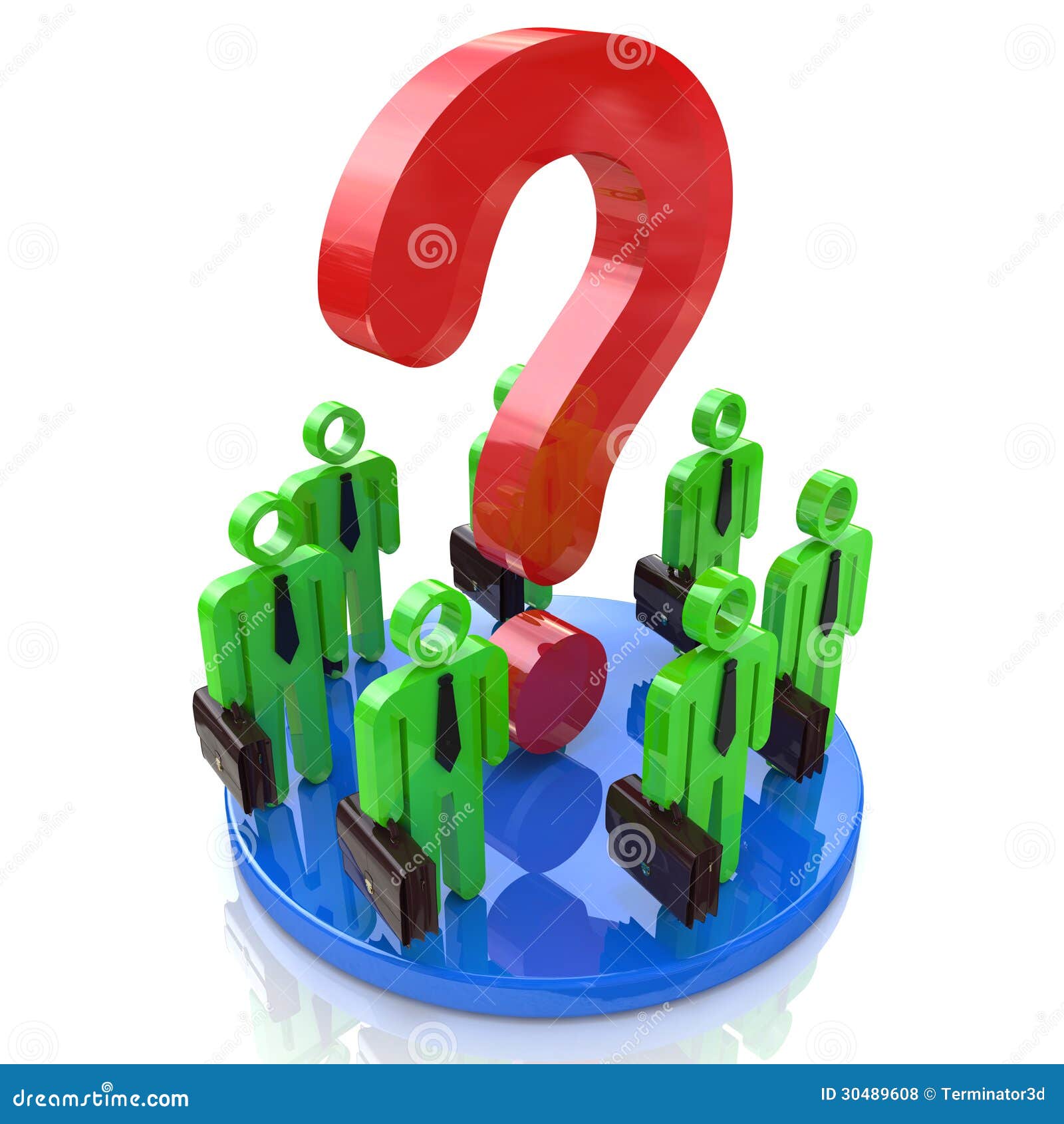 Circle of Business People with a Problem Stock Illustration ...