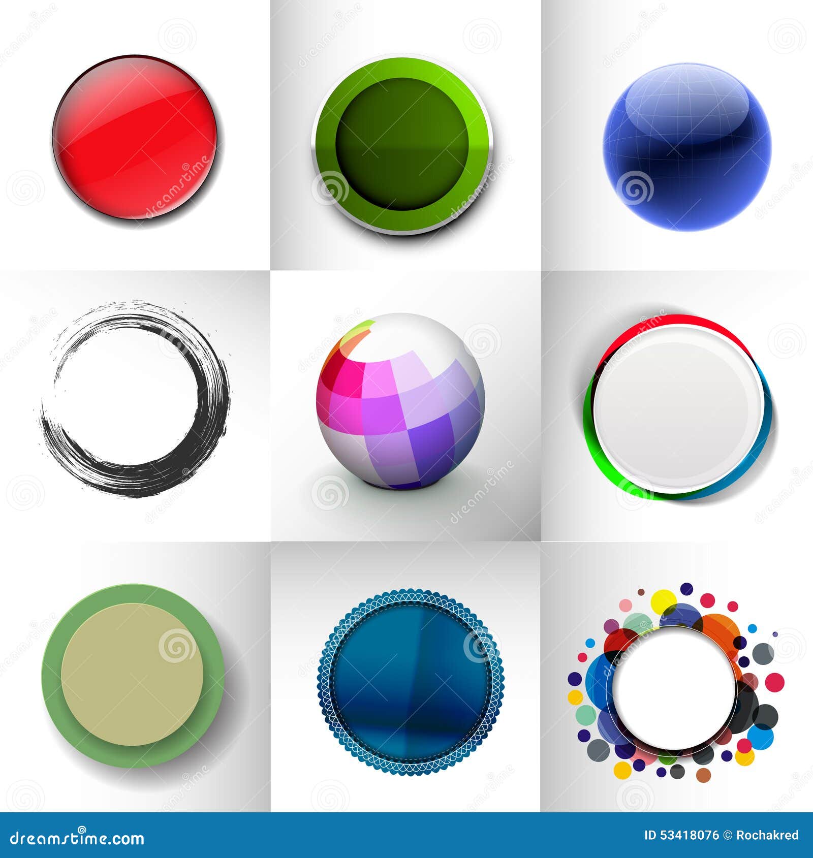 Circle Button Design stock vector. Illustration of shape - 53418076