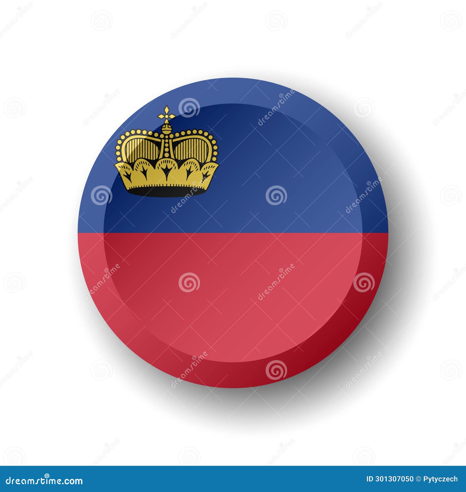 Circle Button Flag of Liechtenstein Stock Illustration - Illustration ... Circle Button Flag of Liechtenstein Stock Illustration - Illustration ...