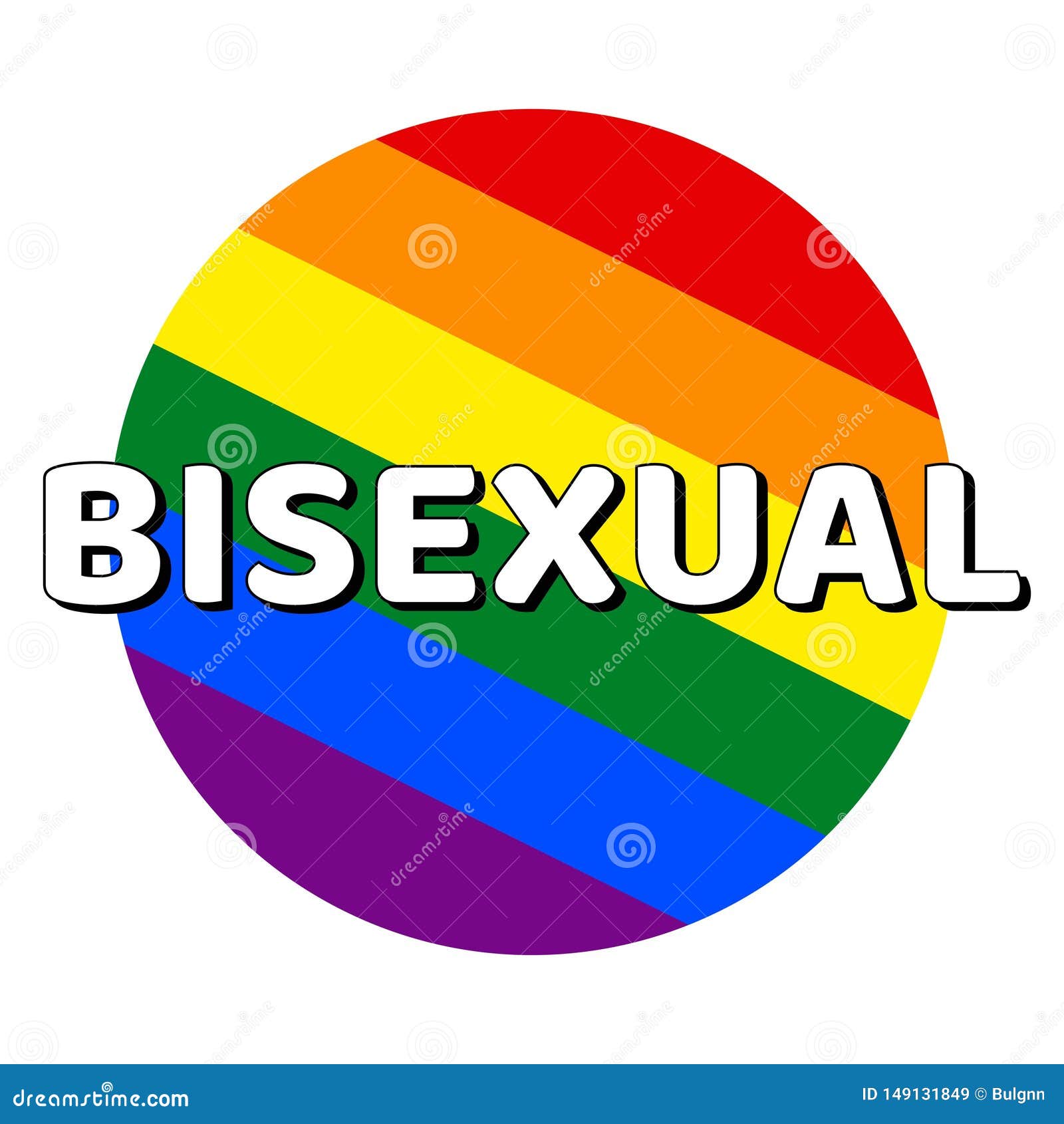 Circle Button Icon Of Rainbow Lgbt Pride Flag With Inscription With