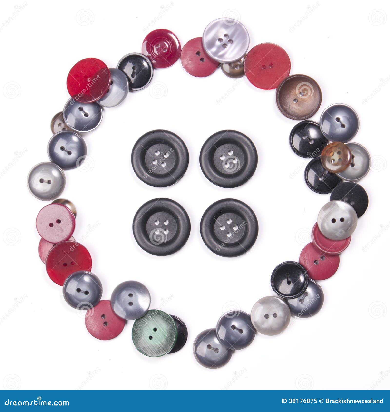 Circle of buttons stock image. Image of sewing, circle - 38176875