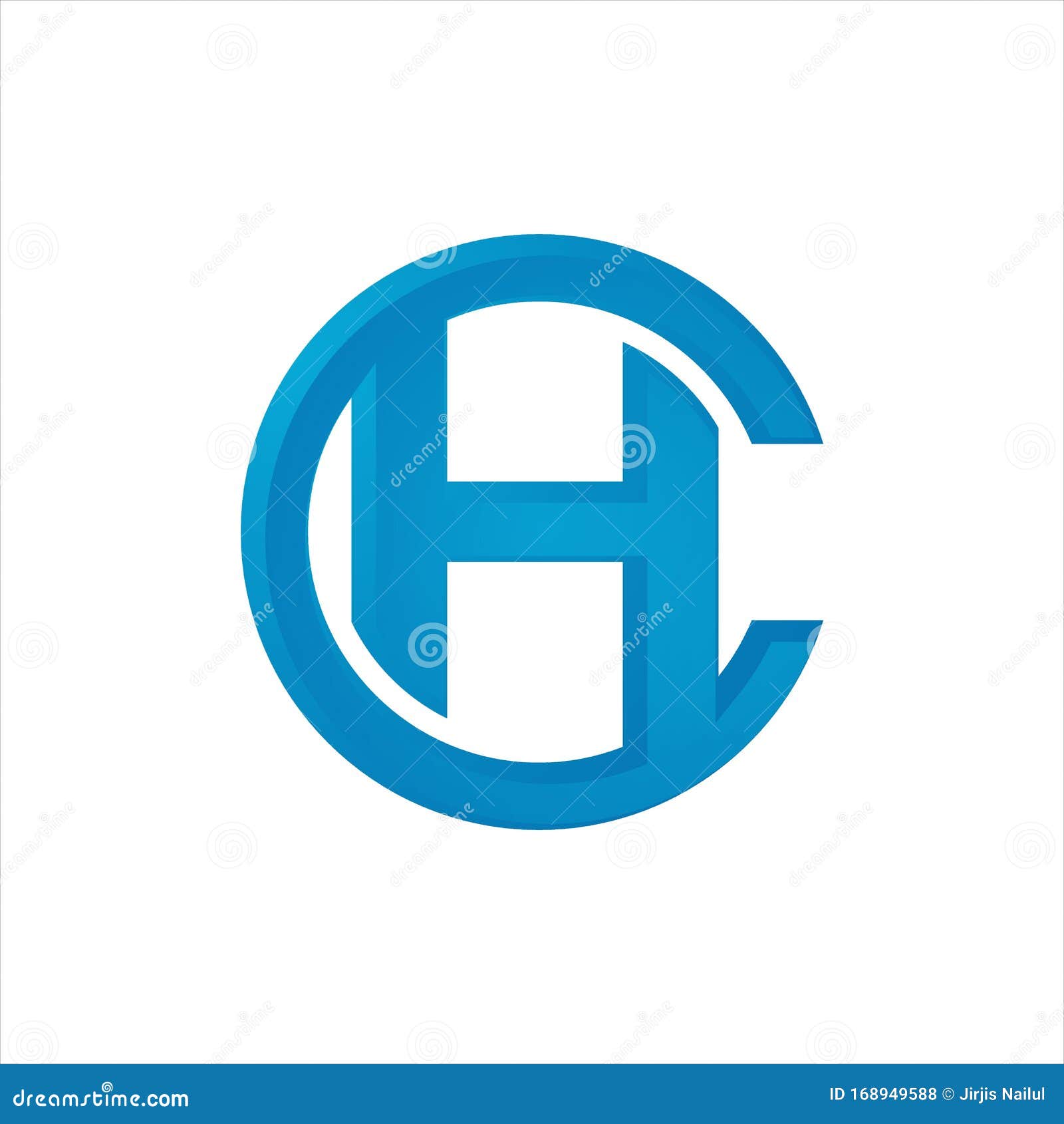 Circle C H Initial Letter CH Logo Design Vector Illustration Stock ...
