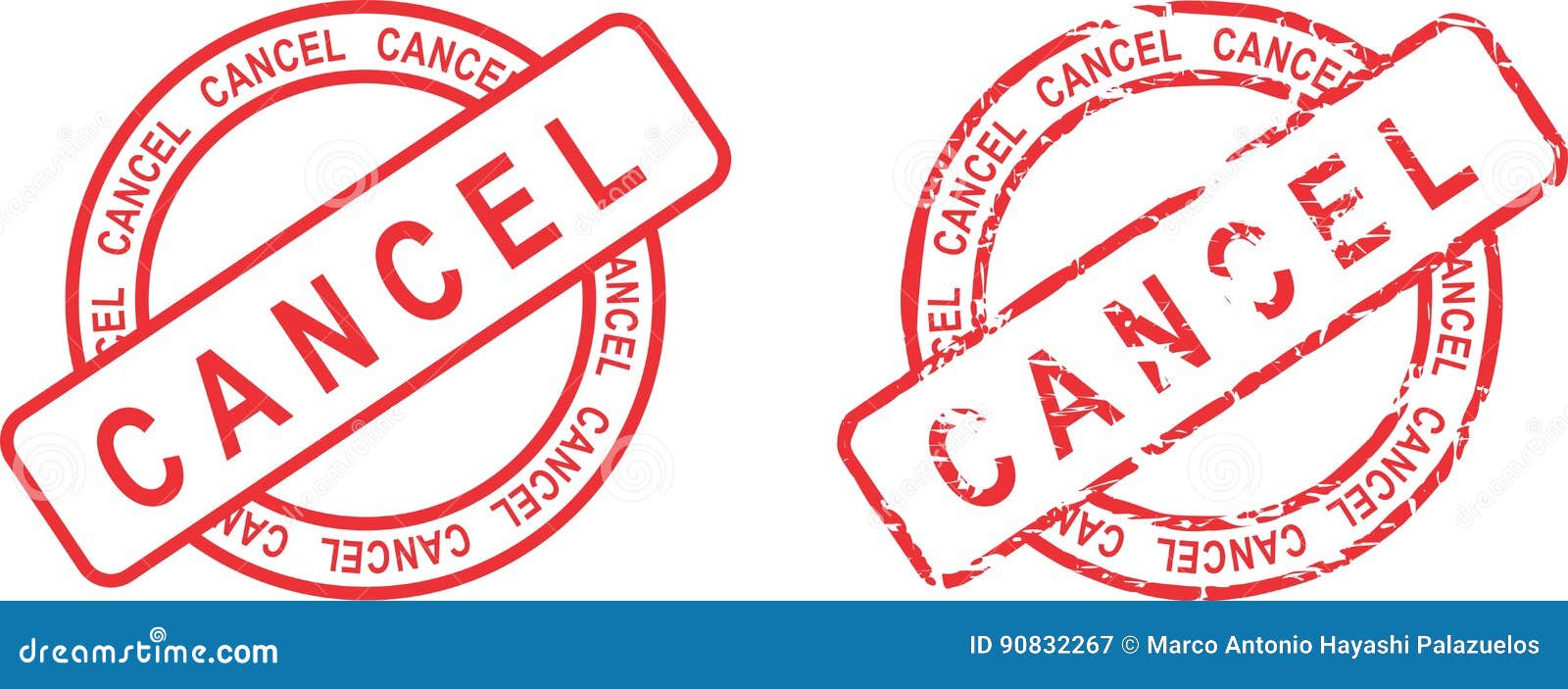 Circle Cancel Sticker Stamp Set Stock Vector - Illustration of rubber ...