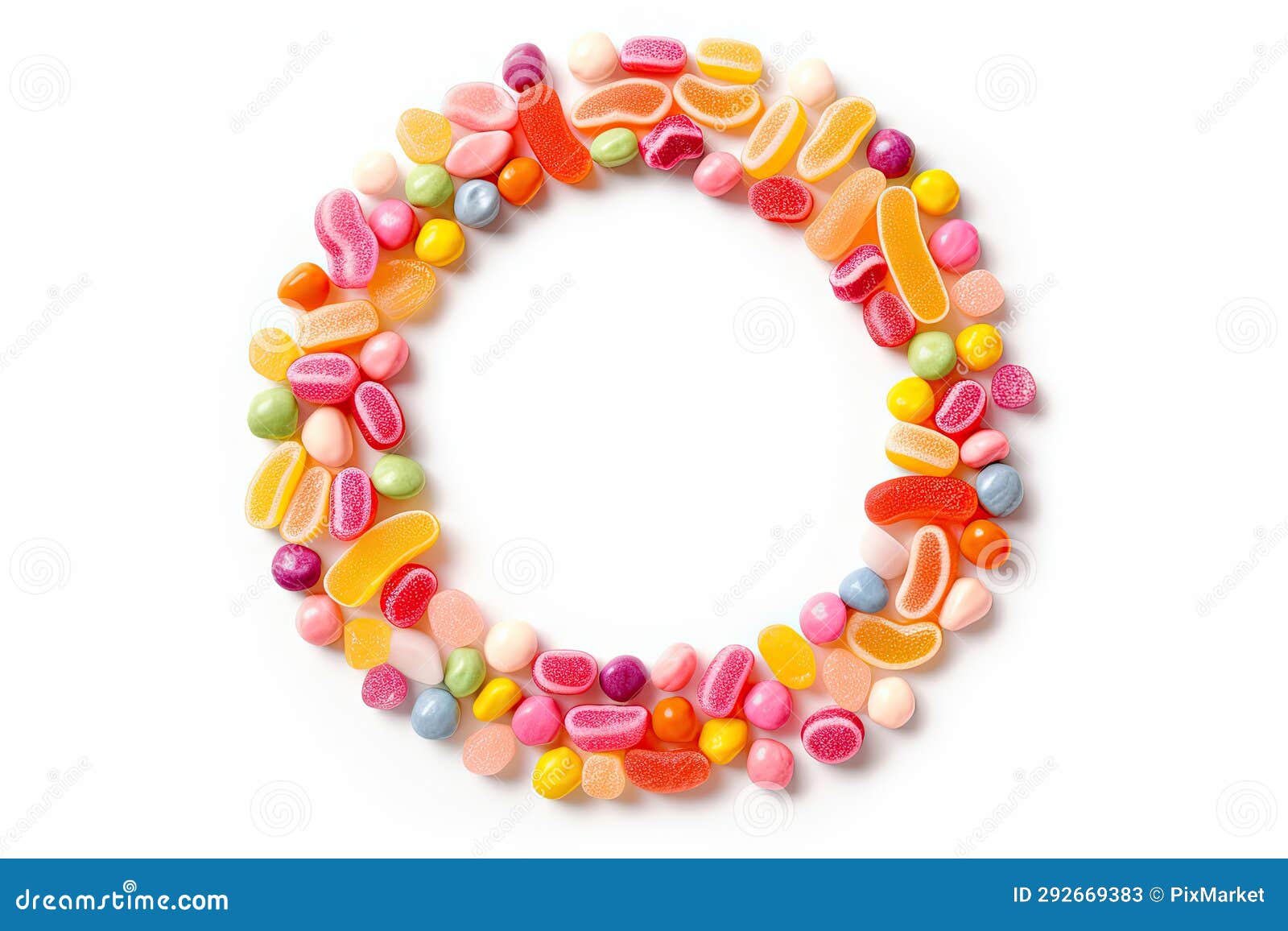Circle from Candies, Generative AI Stock Illustration - Illustration of ...