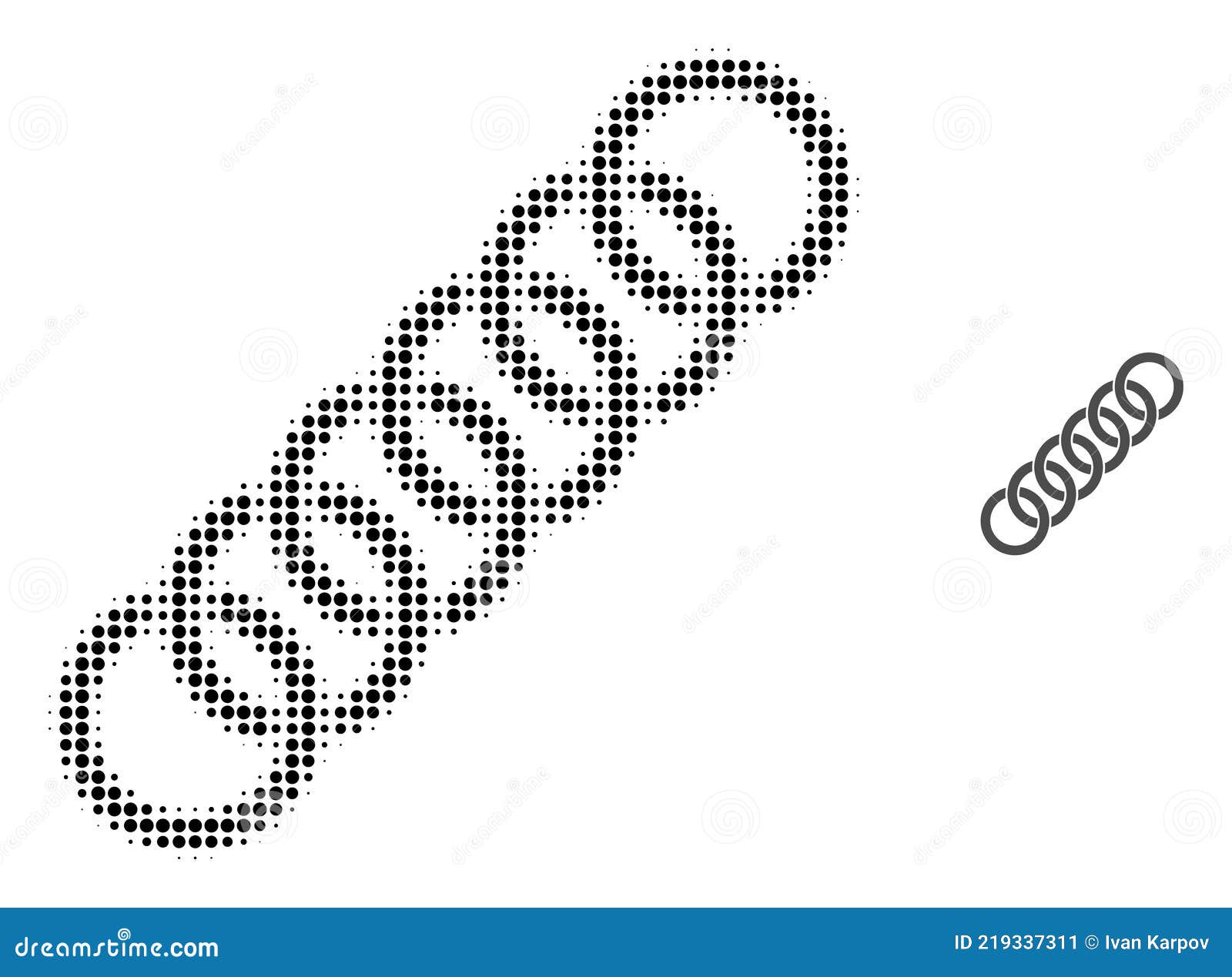 Circle Chain Halftone Dot Icon Stock Vector - Illustration of integrity ...