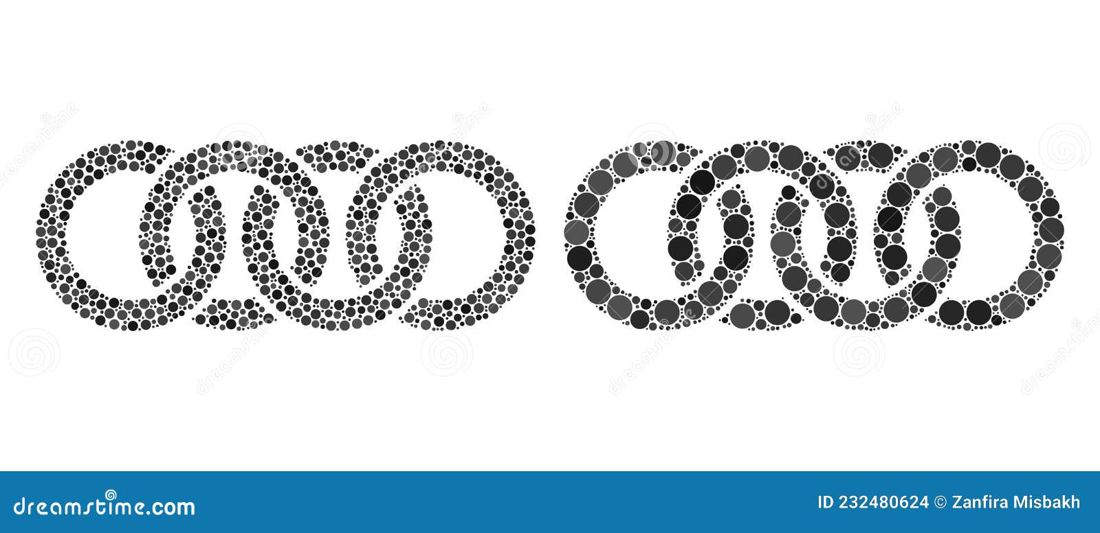 Circle Chain Icon Mosaic stock vector. Illustration of connected ...