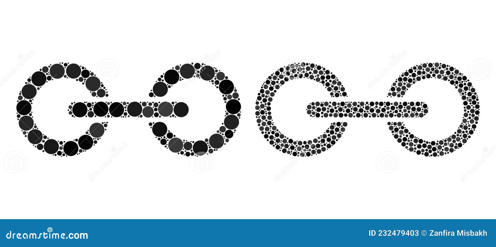Circle Chain Link Icon Mosaic Stock Vector - Illustration of security ...