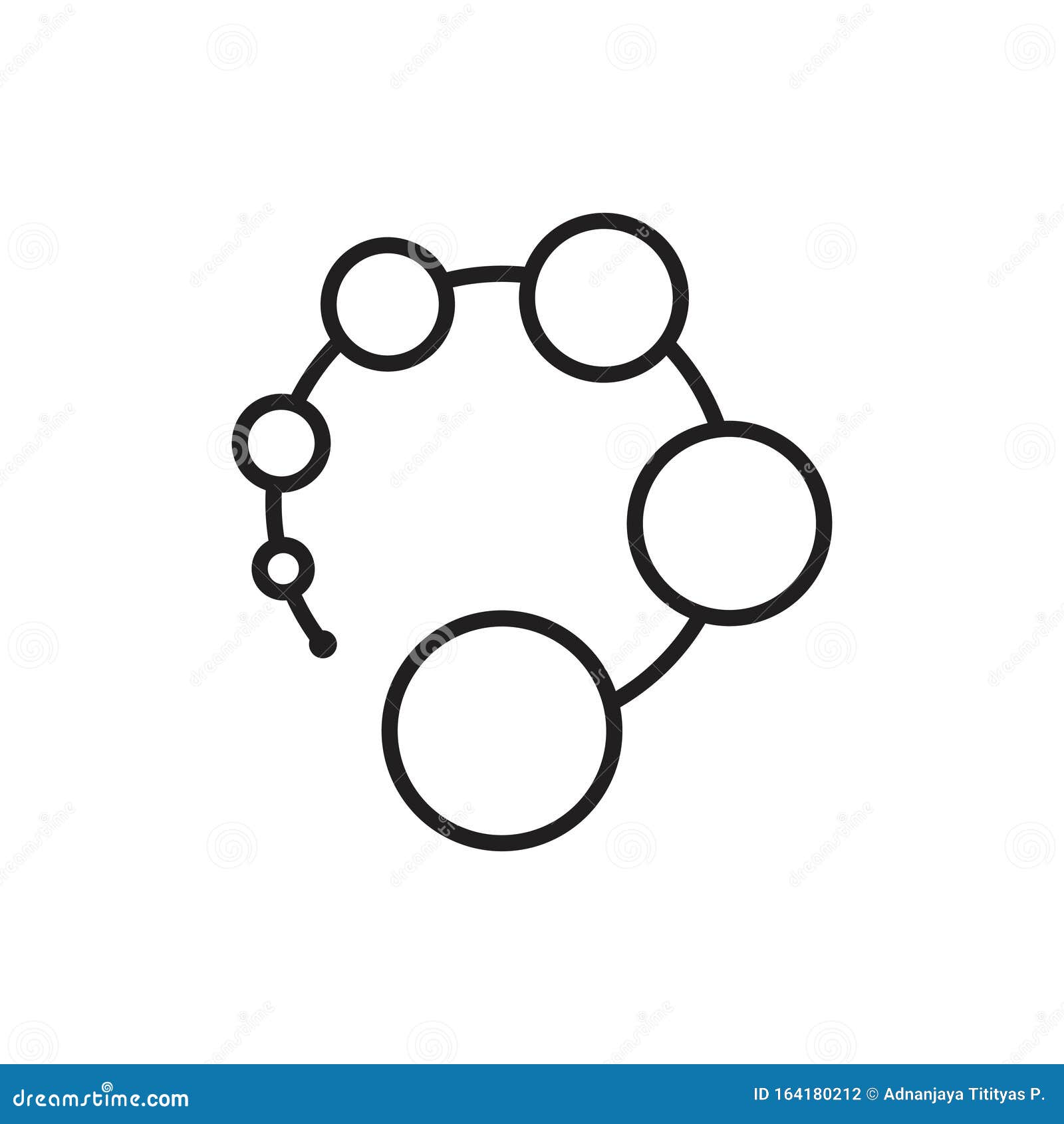 Circle Chain Outline Circle Movement Logo Vector Stock Vector ...