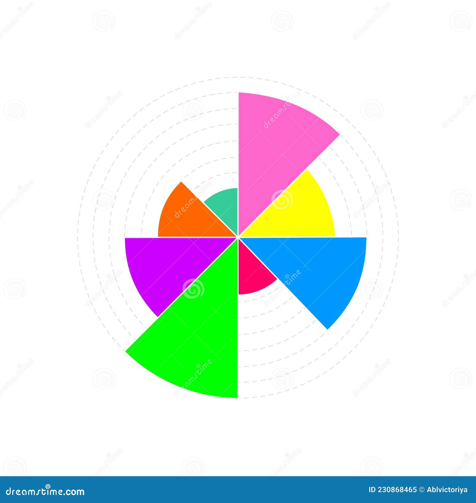 Statistical Wheel Charts Vector Illustration | CartoonDealer.com #33922716