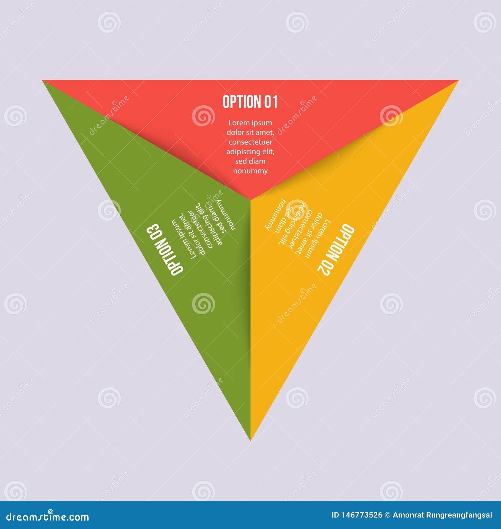 Circle Chart, Geometric Infographic with Triangle Shape Stock Vector ...