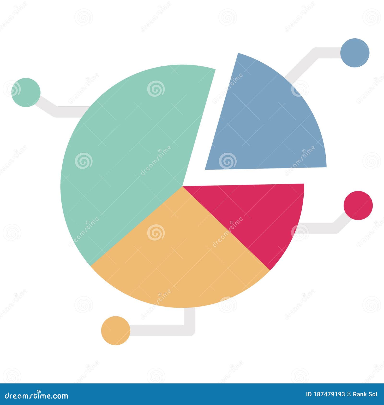 Circle Chart Glyph Style Vector Icon Which Can Easily Modify or Edit ...