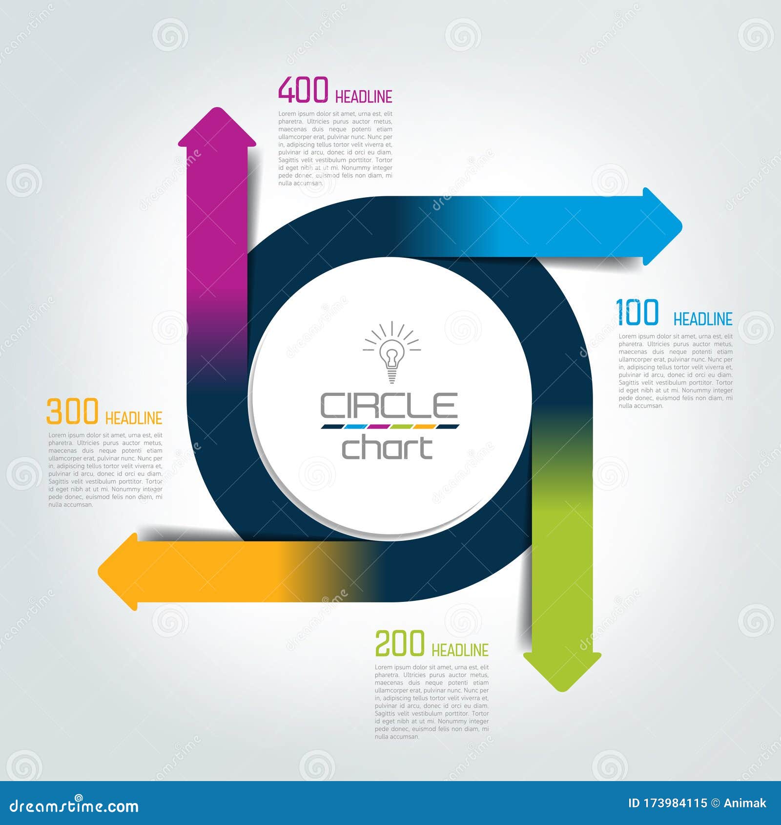 Circle Chart, Infographic, Diagram Stock Vector - Illustration of ...