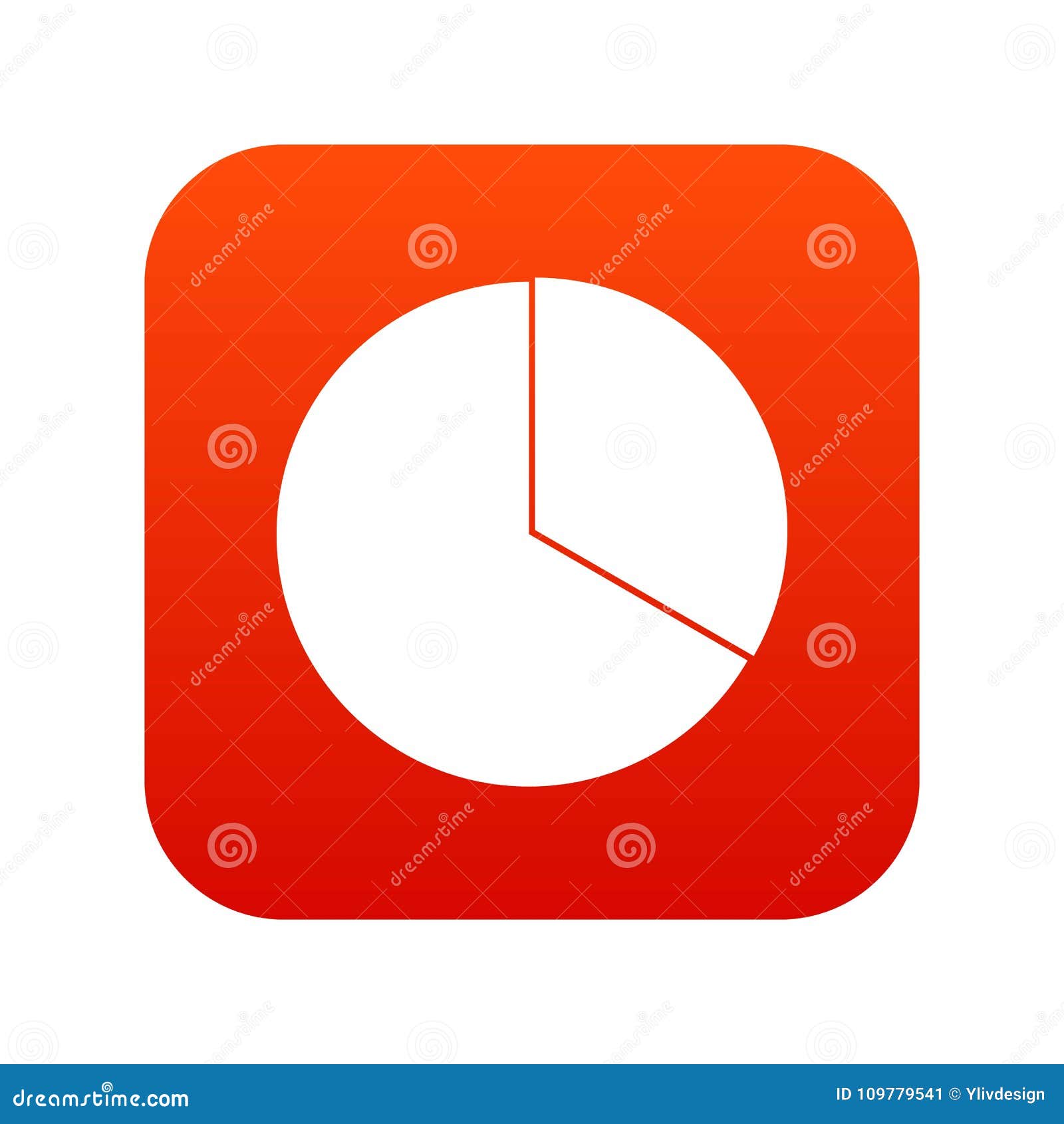Circle Chart Infographic Icon Digital Red Stock Vector - Illustration ...