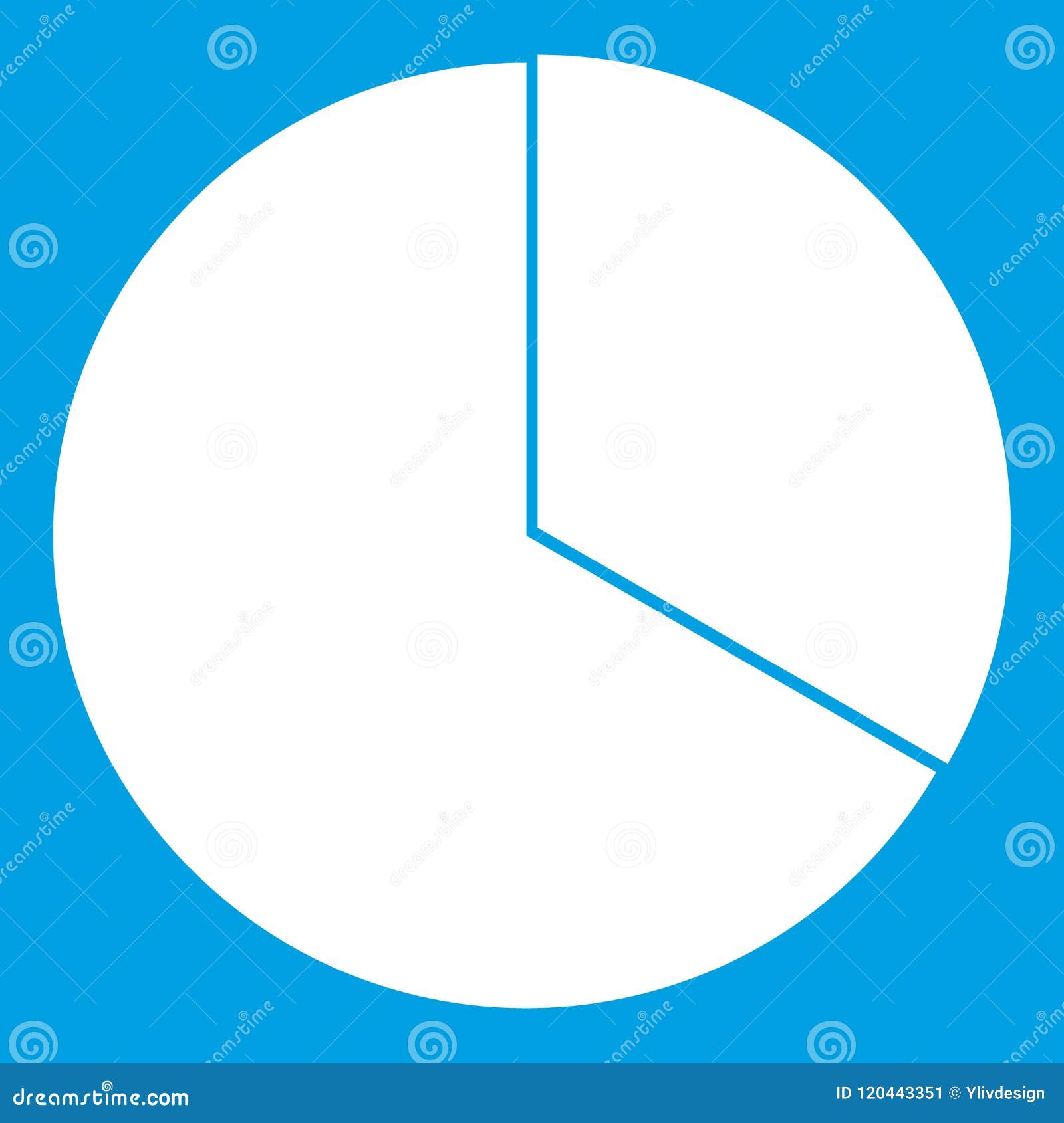 Circle Chart Infographic Icon White Stock Vector - Illustration of blue ...