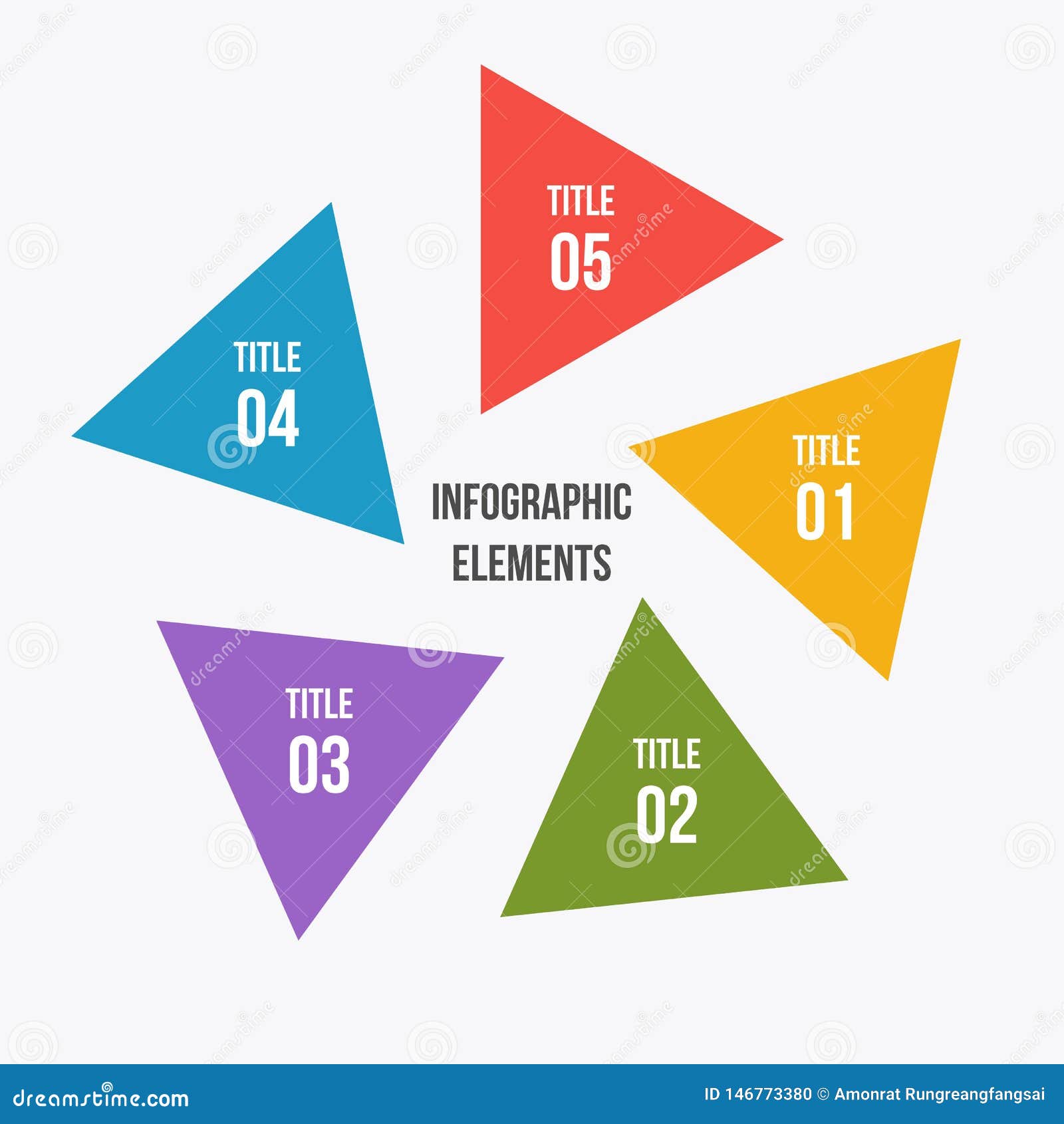 Circle Chart, Circle Infographic with Triangle Shape Stock Vector ...