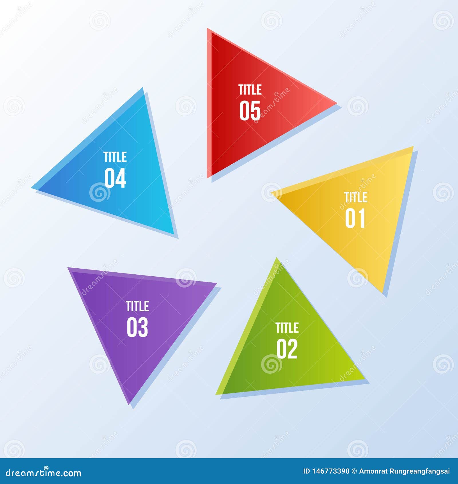 Circle Chart, Circle Infographic with Triangle Shape Stock Vector ...