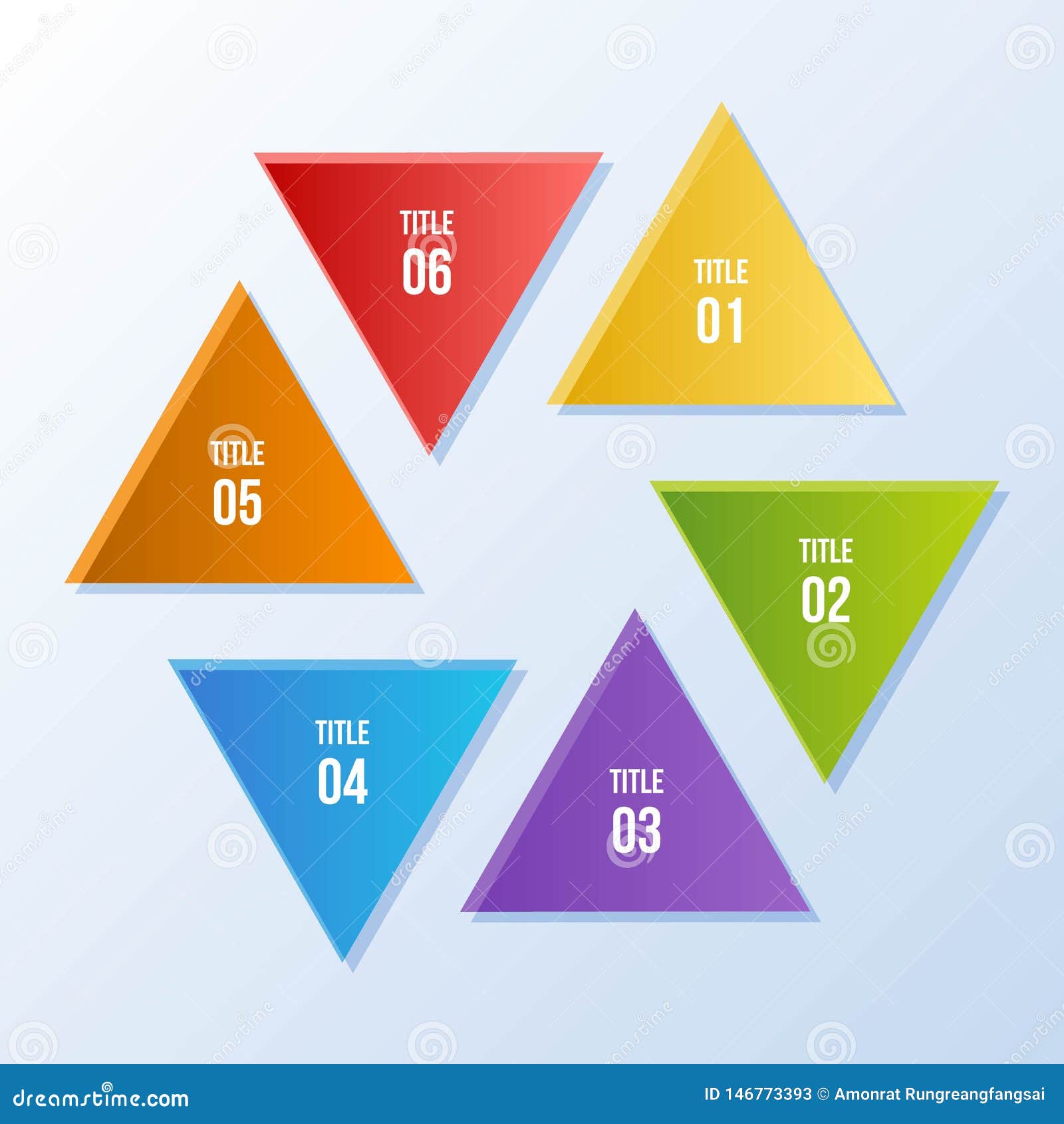 Circle Chart, Circle Infographic with Triangle Shape Stock Vector ...