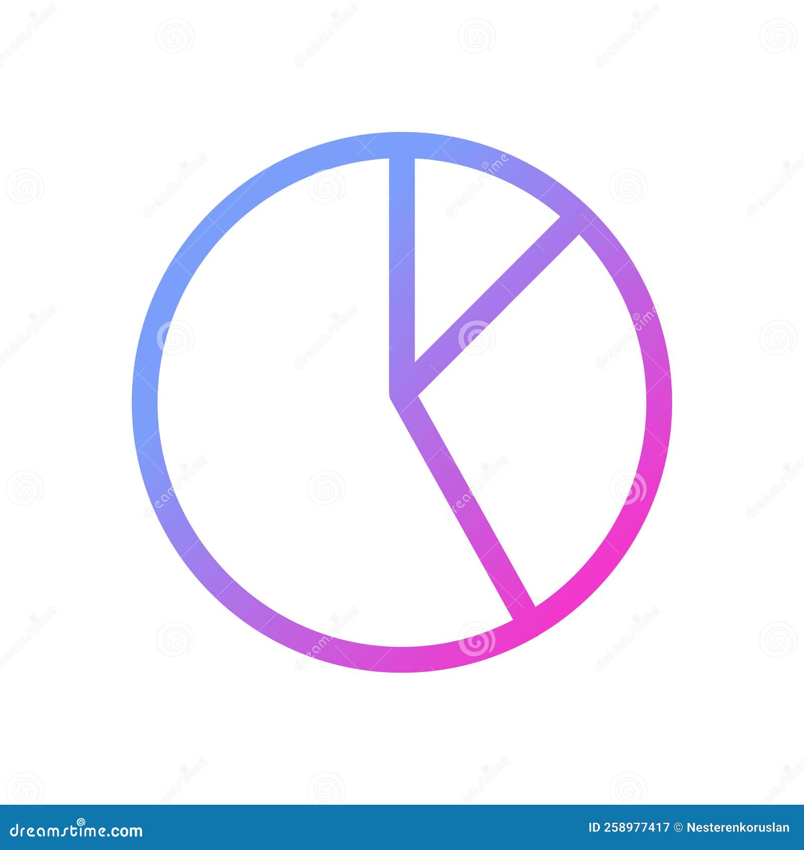 Circle Chart Pixel Perfect Gradient Linear Ui Icon Stock Vector - Illustration of chart ...