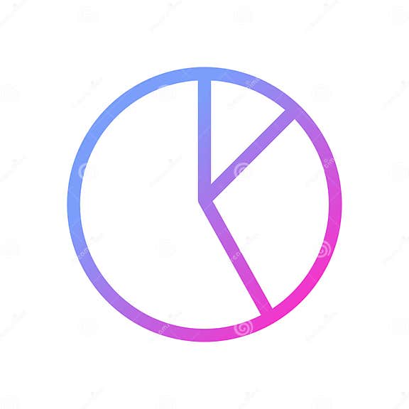 Circle Chart Pixel Perfect Gradient Linear Ui Icon Stock Vector - Illustration of chart ...