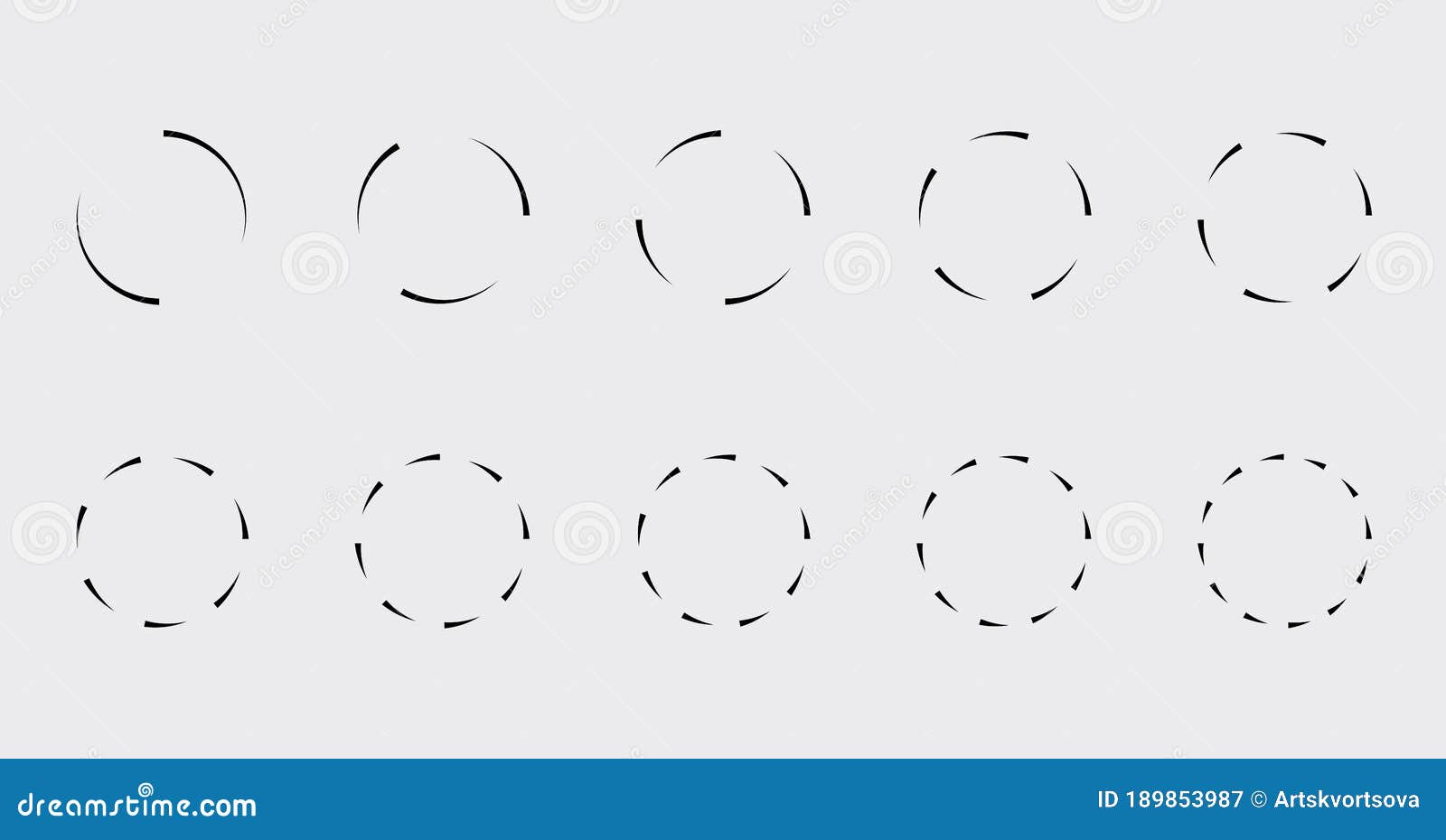Circle Chart Section Segments Set Vector Diagram Segments Pie Template ...