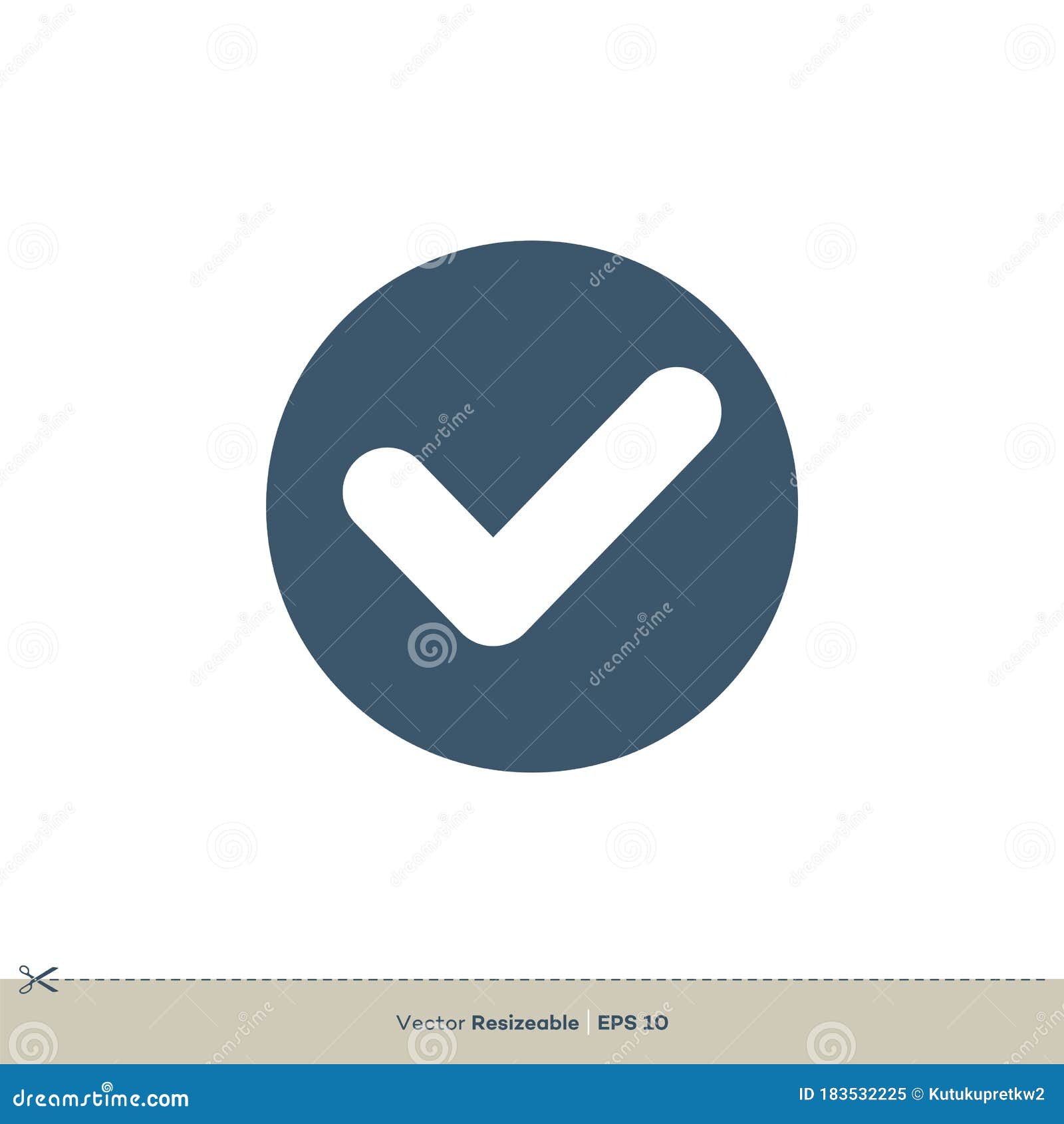 Circle Check Mark Vector Logo Template Illustration Design Stock Vector ...