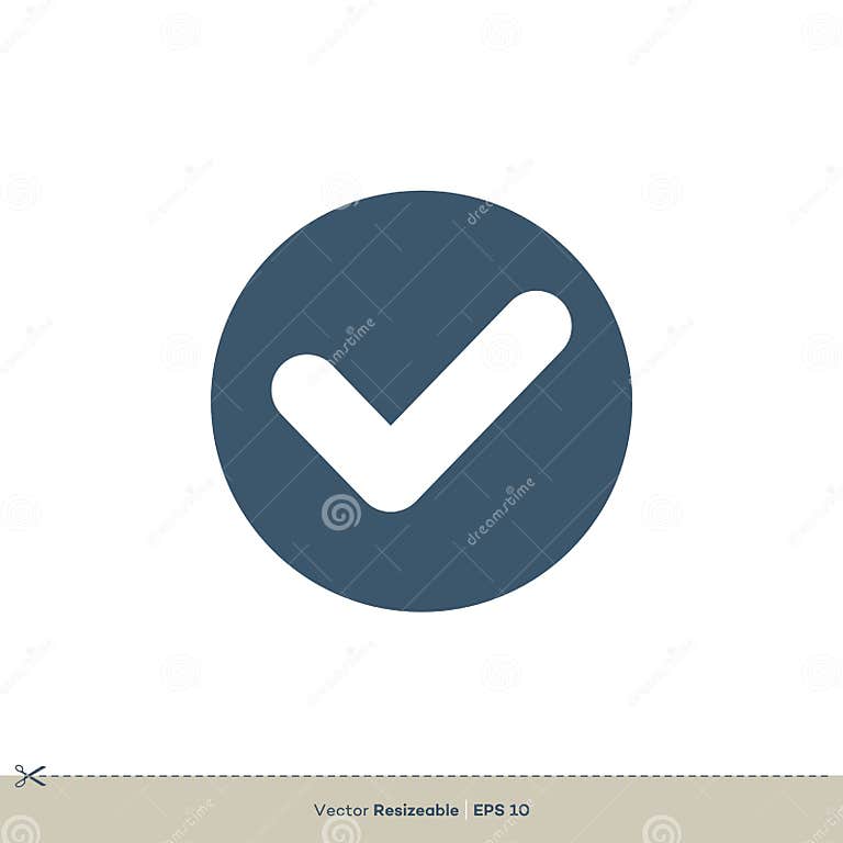 Circle Check Mark Vector Logo Template Illustration Design Stock Vector ...