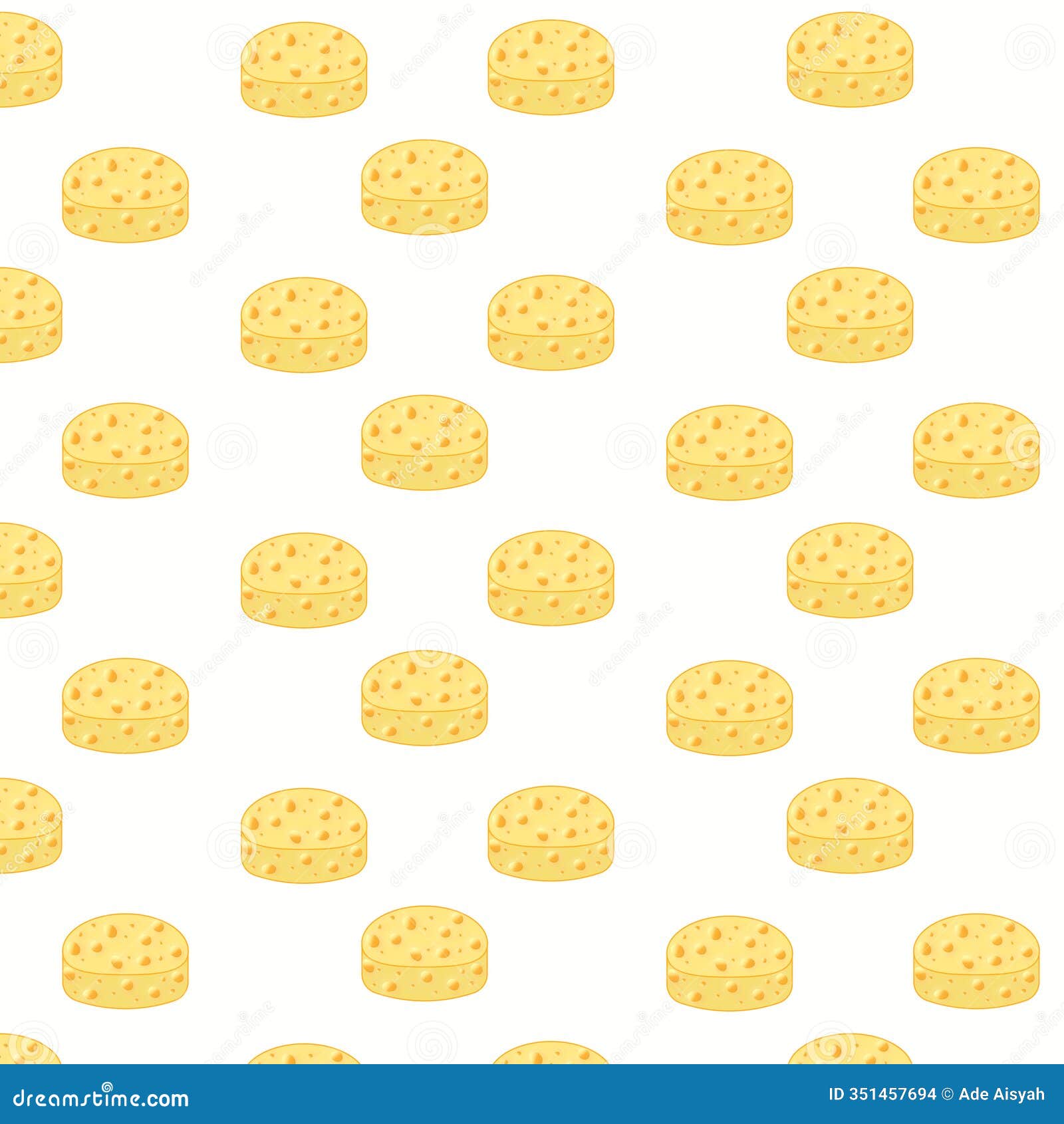Circle Cheese Vector Seamless Pattern Realistic Background Stock ...