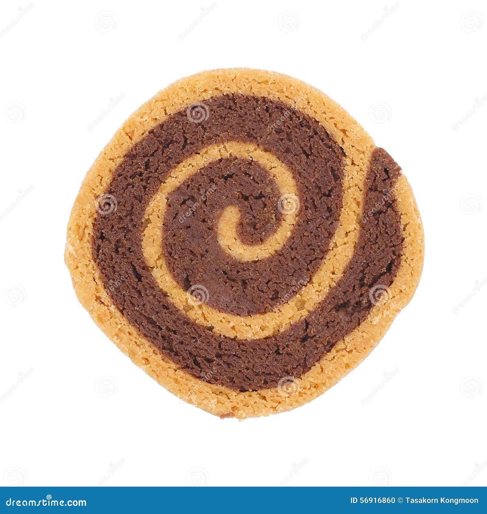 Circle Chocolate Cookie Isolated On White Stock Photo - Image: 56916860