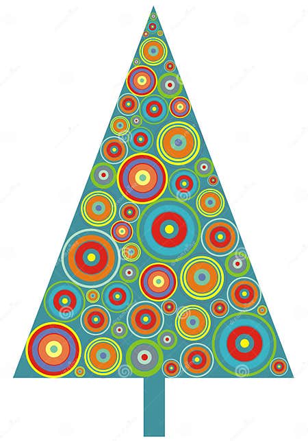 Circle Christmas tree stock vector. Illustration of decorations - 3449070