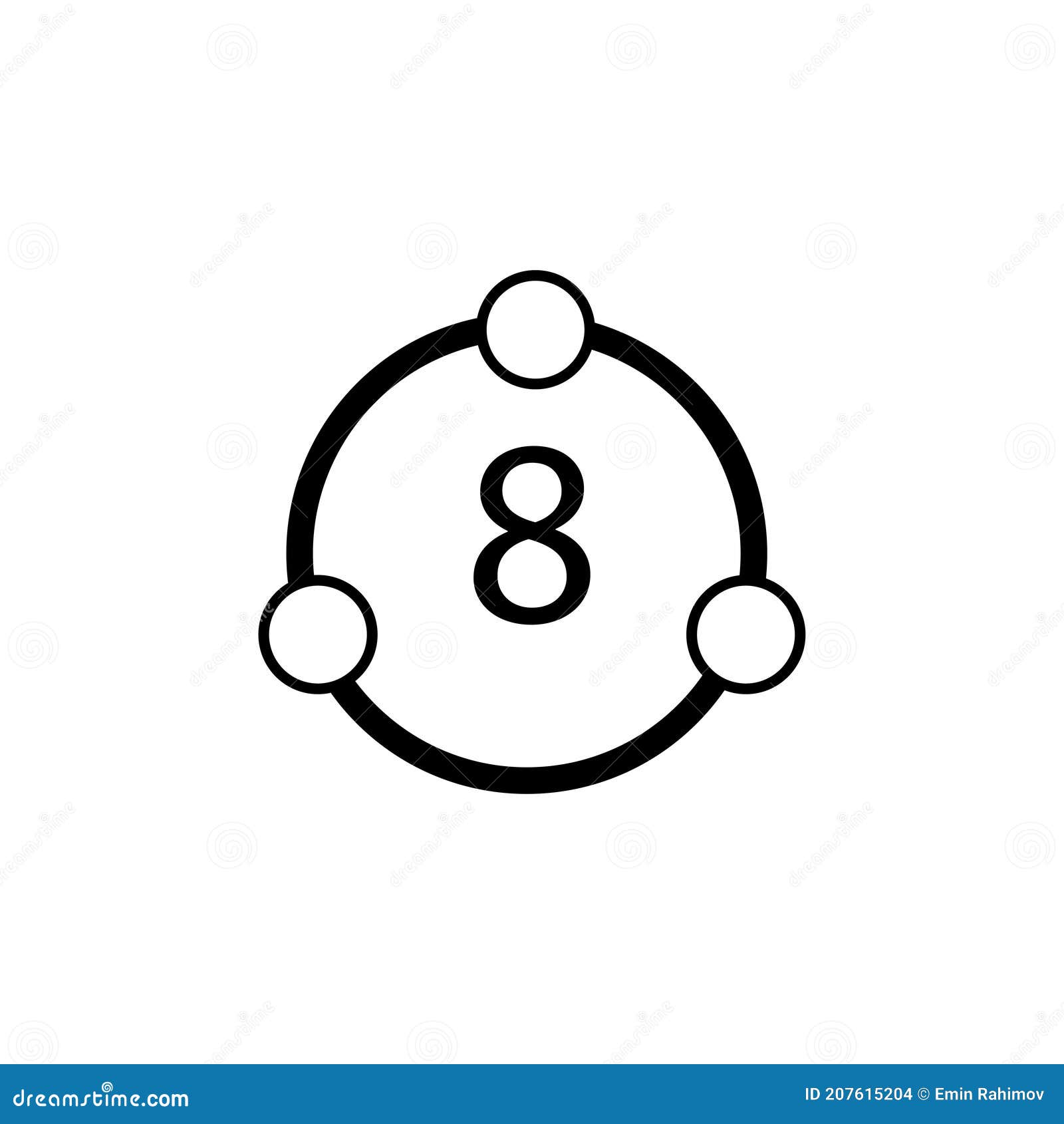 Circle and Circles and Number Eight Inside Sign Eps Ten Stock Vector ...