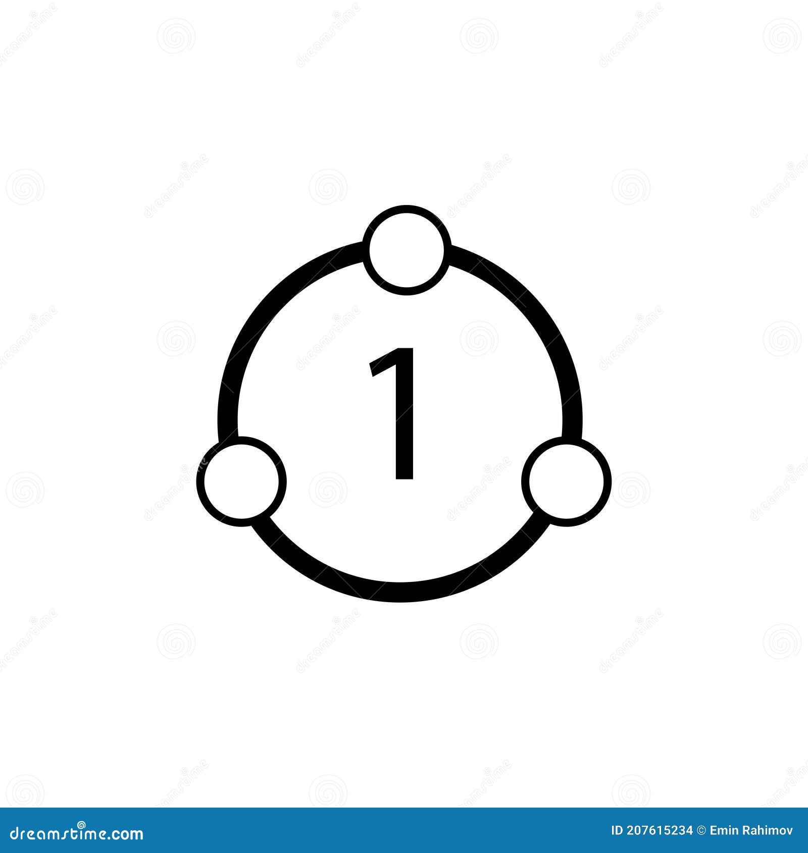 Circle and Circles and Number One Inside Eps Ten Stock Vector ...