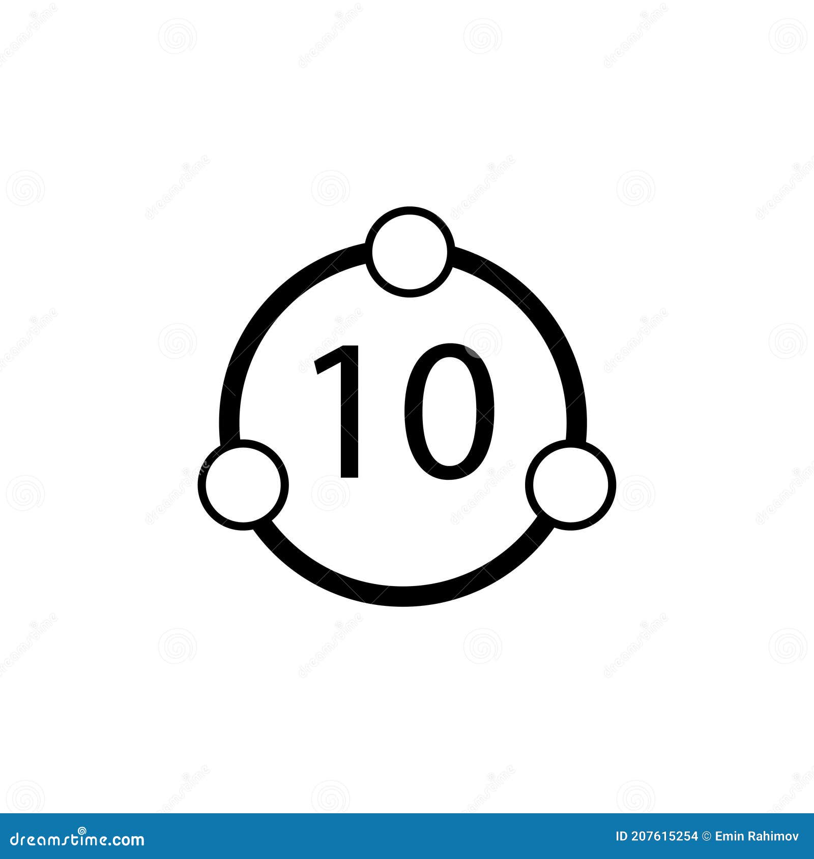 Circle and Circles and Number Ten Inside Sign Eps Ten Stock Vector ...