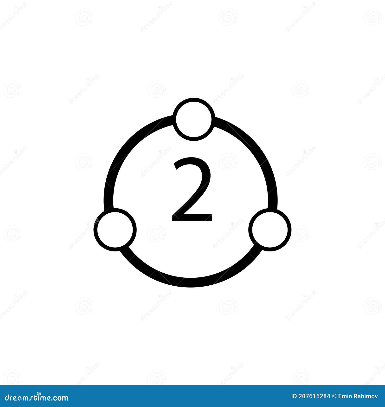 Circle and Circles and Number Two Inside Eps Ten Stock Vector ...