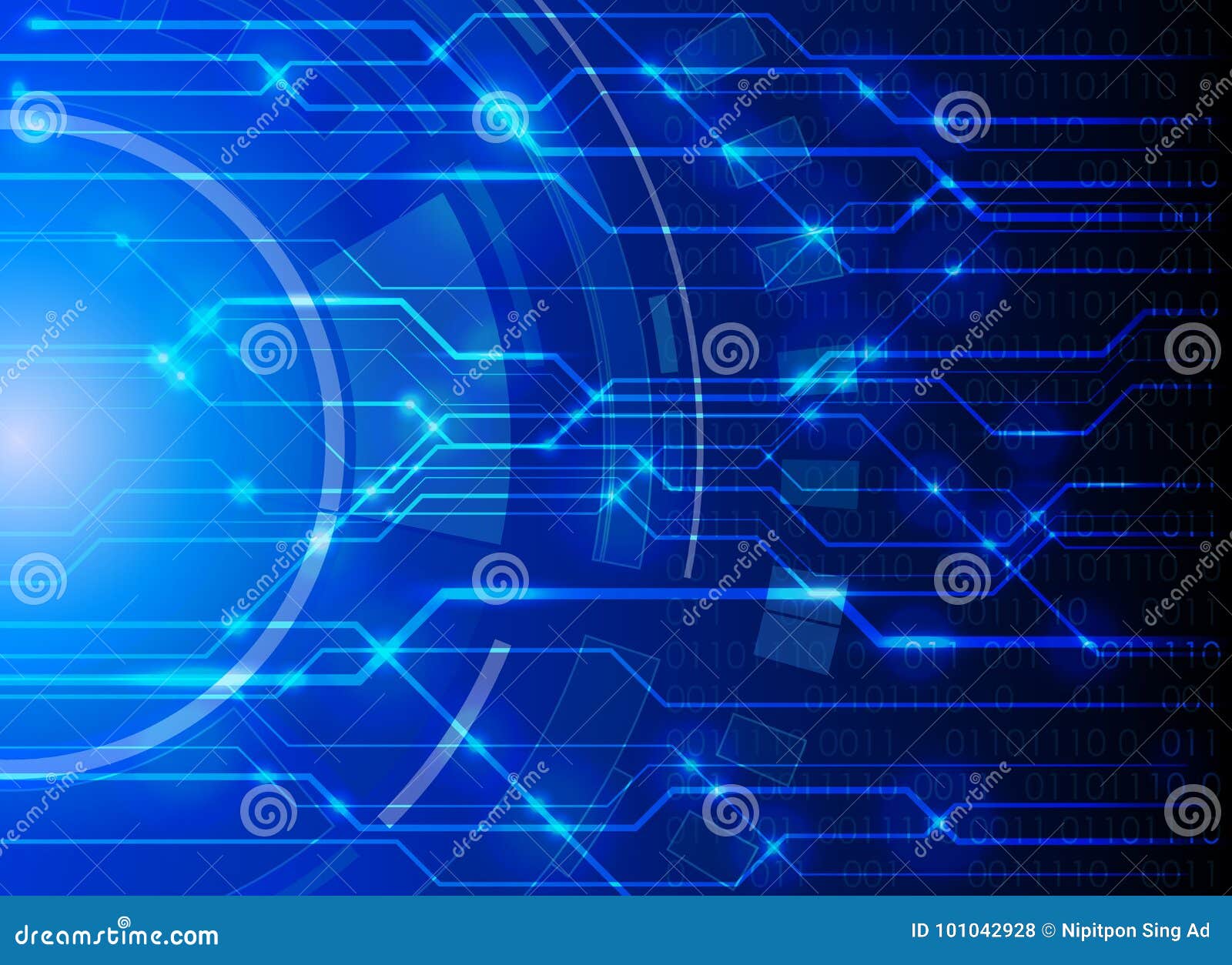 Circle And Circuit Technology Background Abstract Technology Co Stock