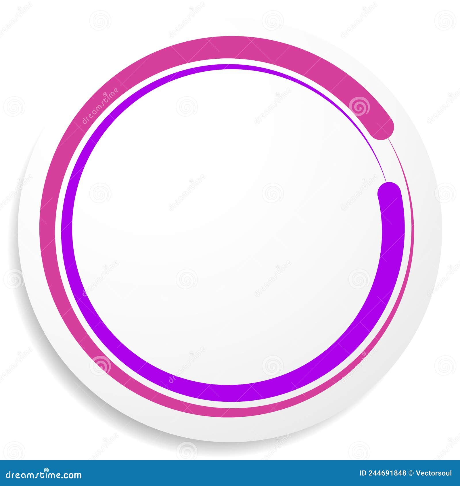 Circle, Circular Badge, Label, Tag and Button Shape with Blank, Empty ...