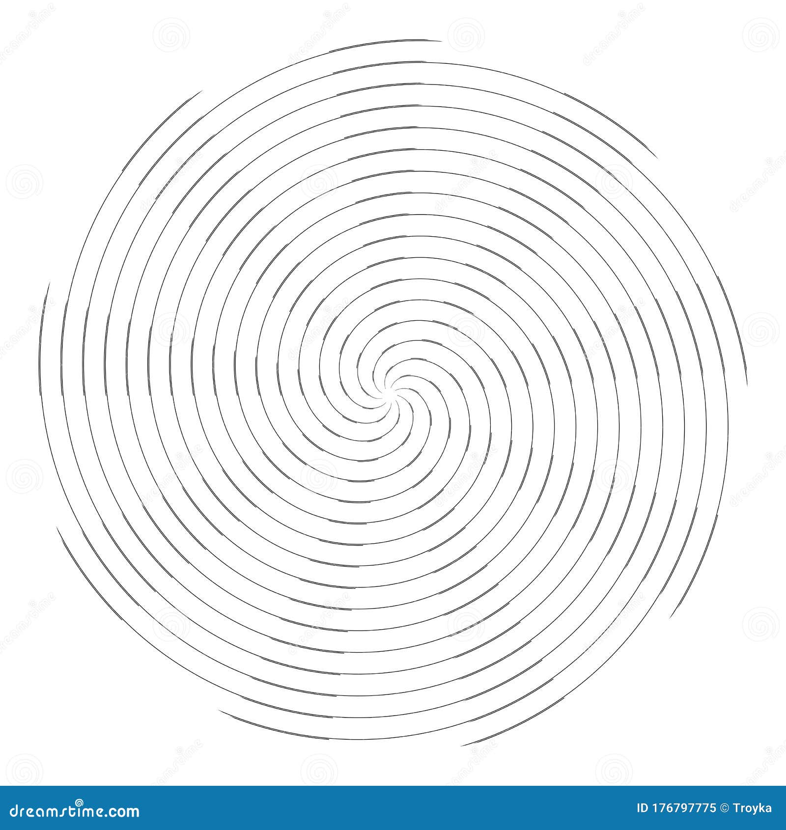 Circle Circular Rotation Design Element. Spiral Lines Pattern Stock ...