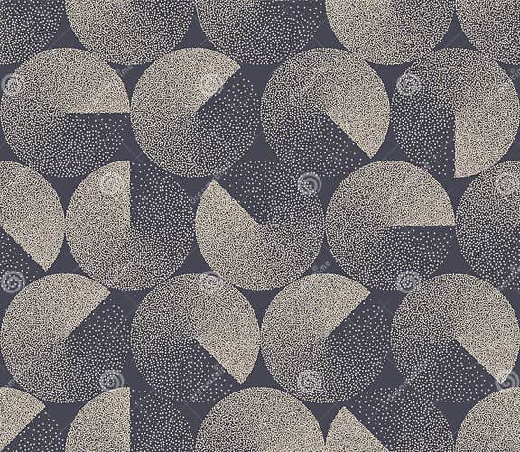 Circle Clockwise Gradient Dots Seamless Pattern Bauhaus Design Vector Background Stock Vector ...