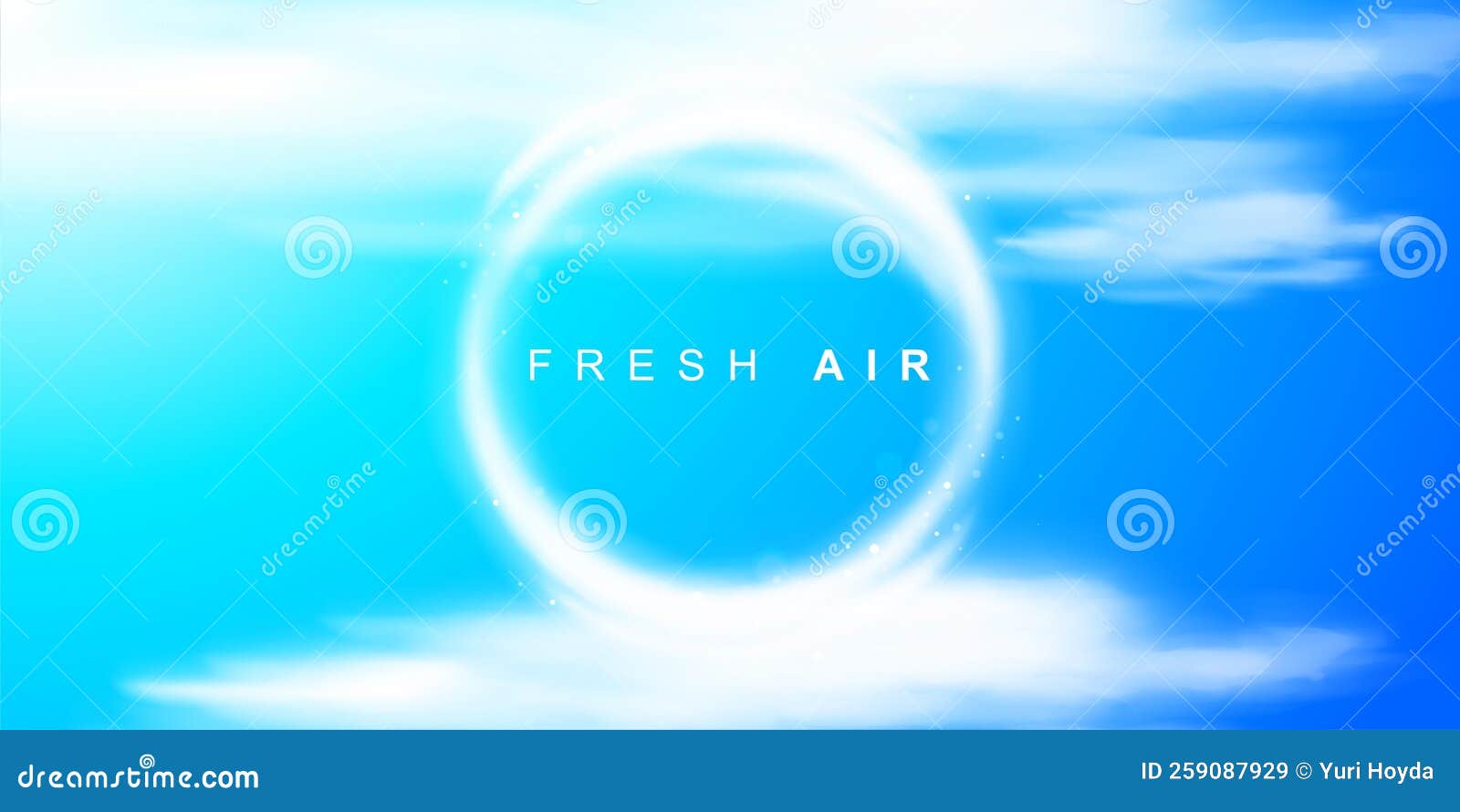 Circle from the Cloud in the Blue Sky. Gate To Paradise. Round Cloud ...