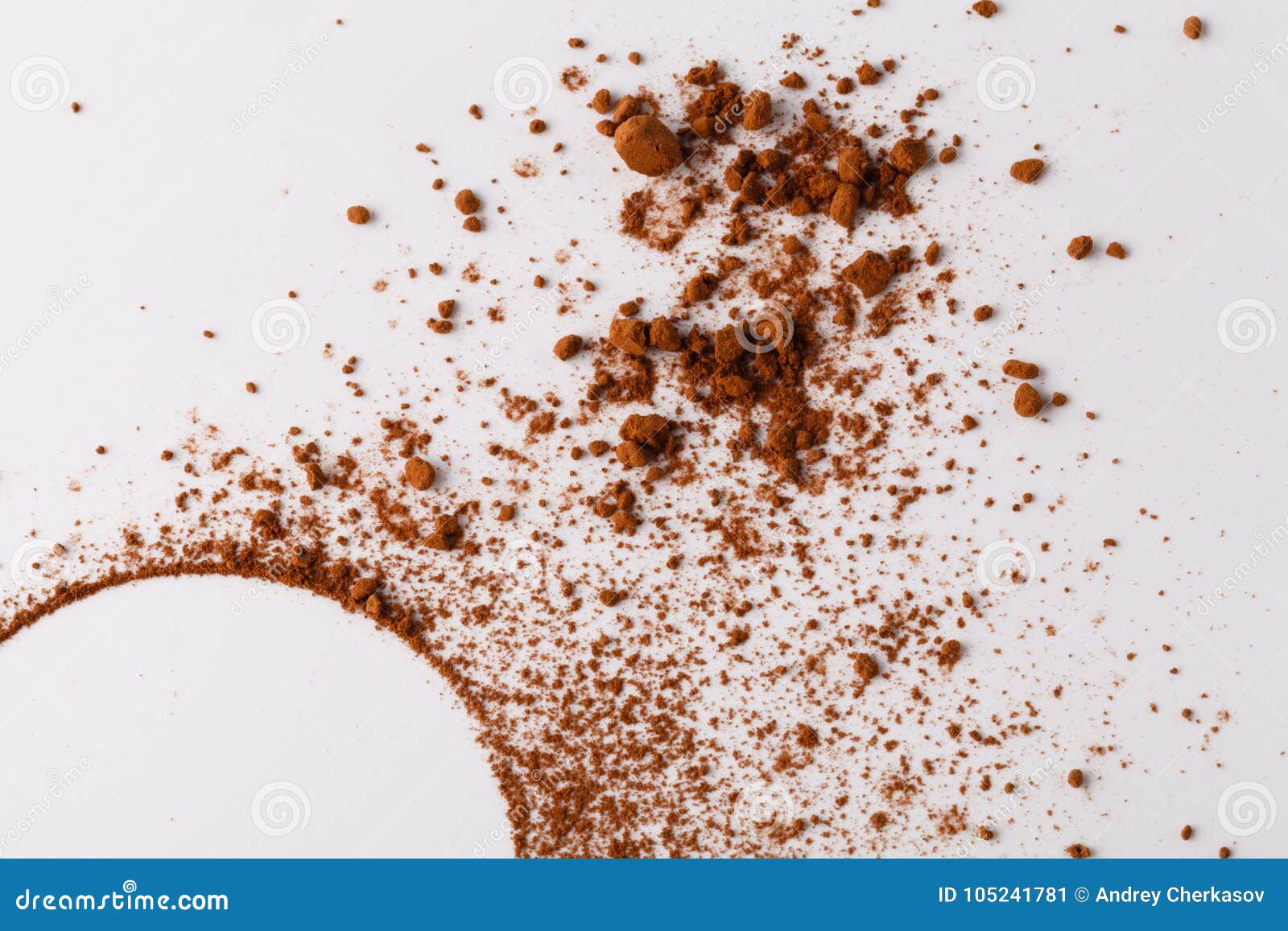 Circle of Cocoa Powder on White Table Stock Image - Image of december ...
