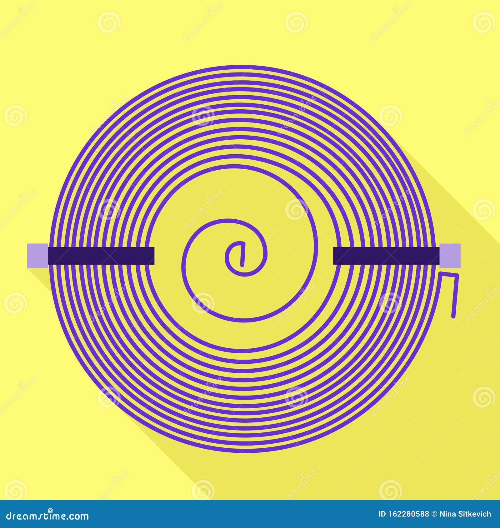 Circle Coil Icon, Flat Style Stock Vector - Illustration of flat ...