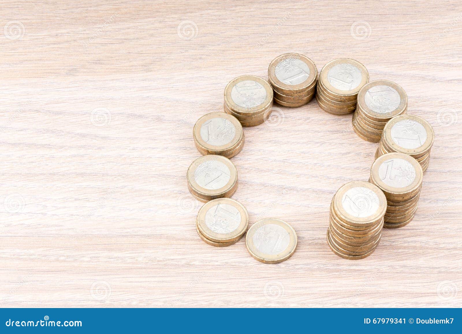Circle of Coins Increasing in Size Stock Image - Image of loop ...