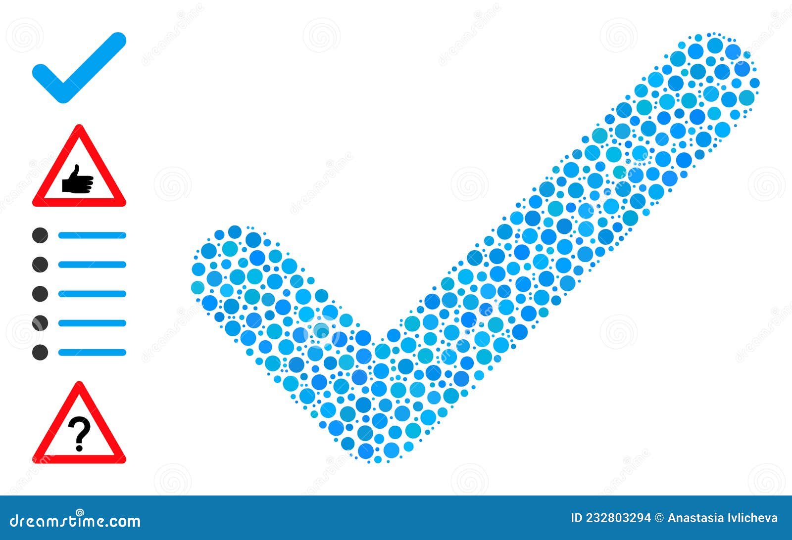 Dotted Ok Mosaic of Round Dots and Similar Icons Stock Vector ...