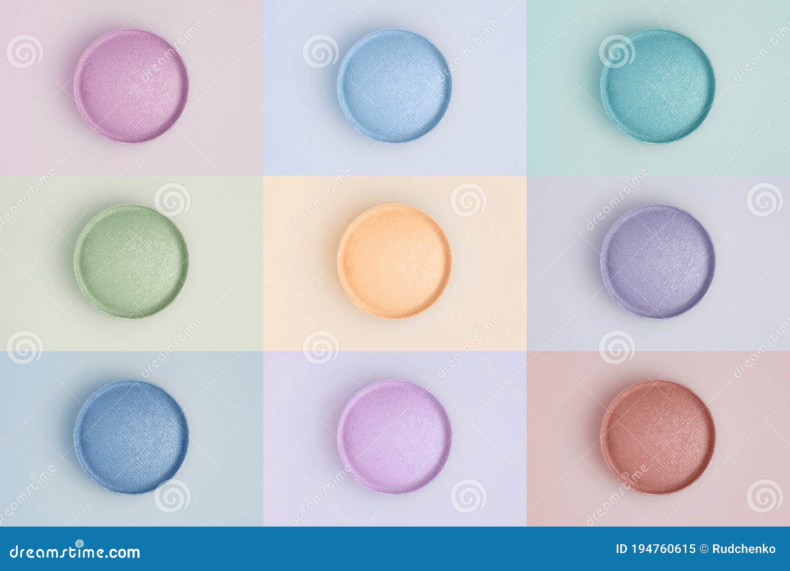 Circle Color Chart Made Of Color Pencils On The Red Background. Royalty ...