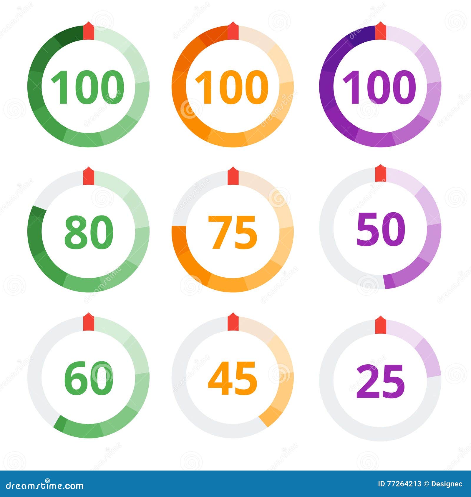 The Circle Color Progress in Stock Vector - Illustration of business ...