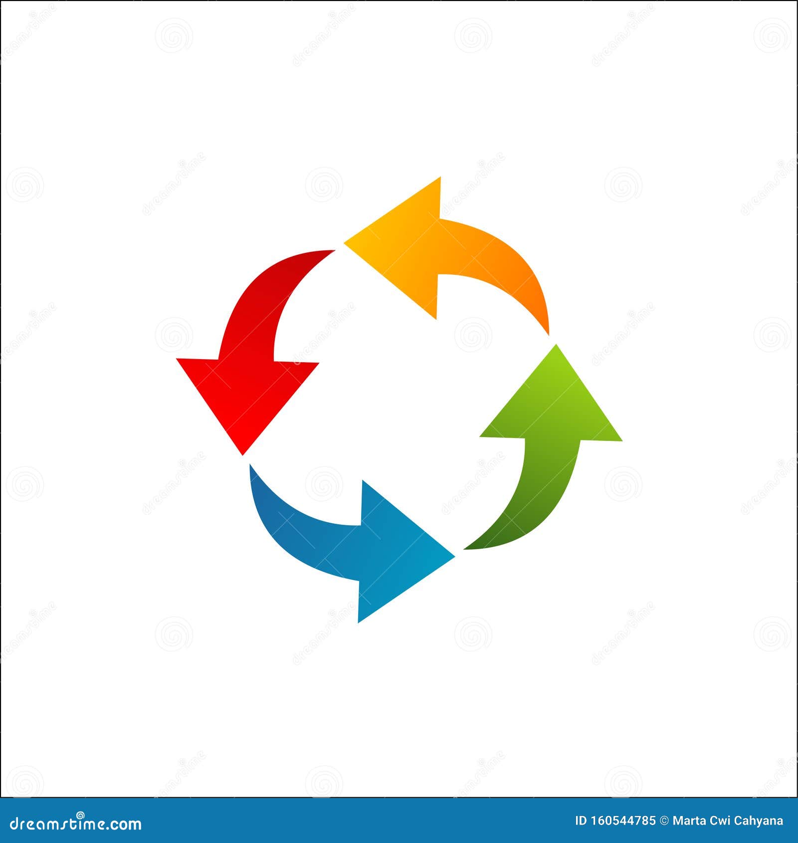 Circle Colored Arrow Vector Logo Designs Stock Vector - Illustration of ...