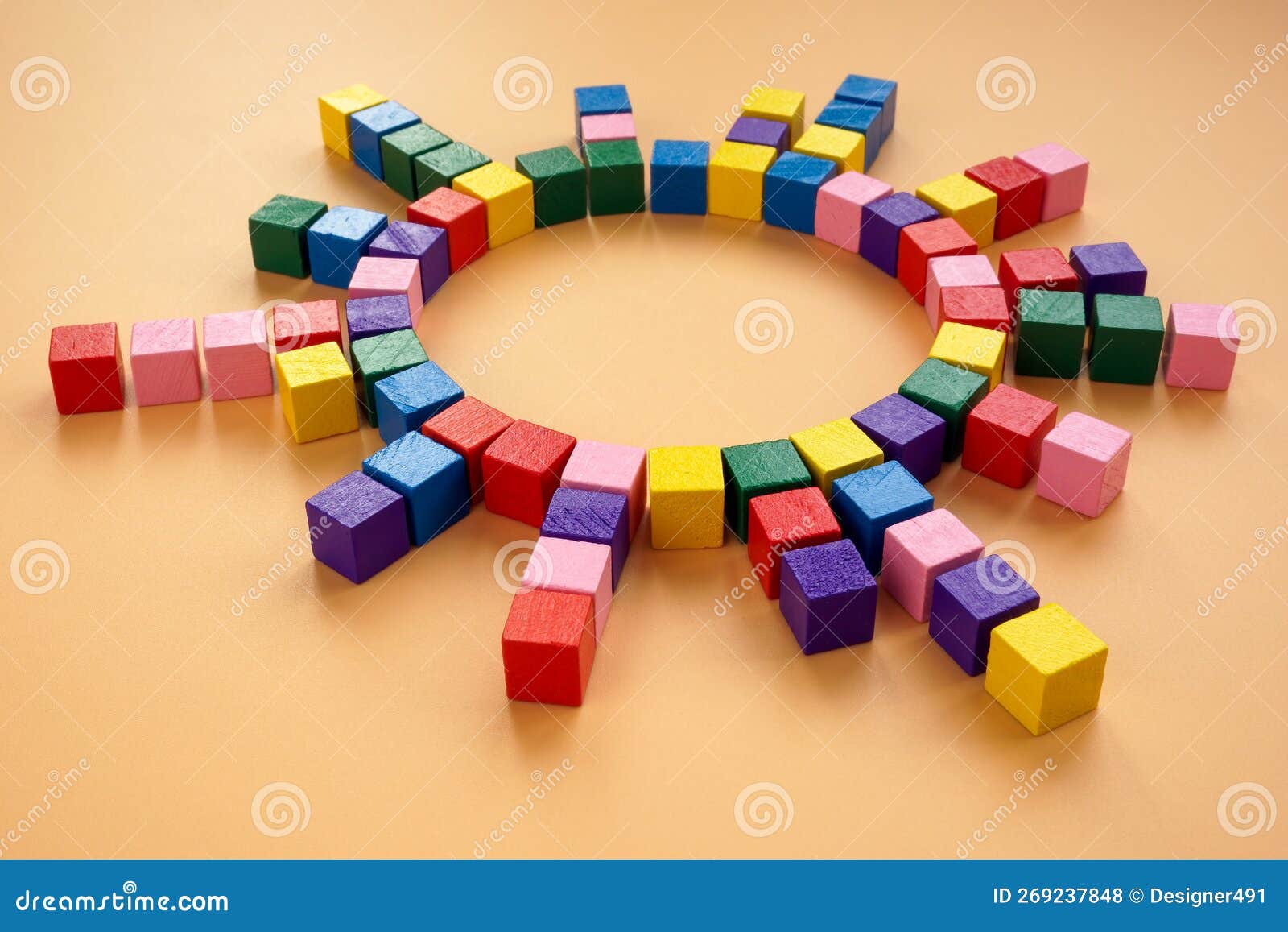 A Circle of Colored Cubes As an Abstract Concept of Interaction ...