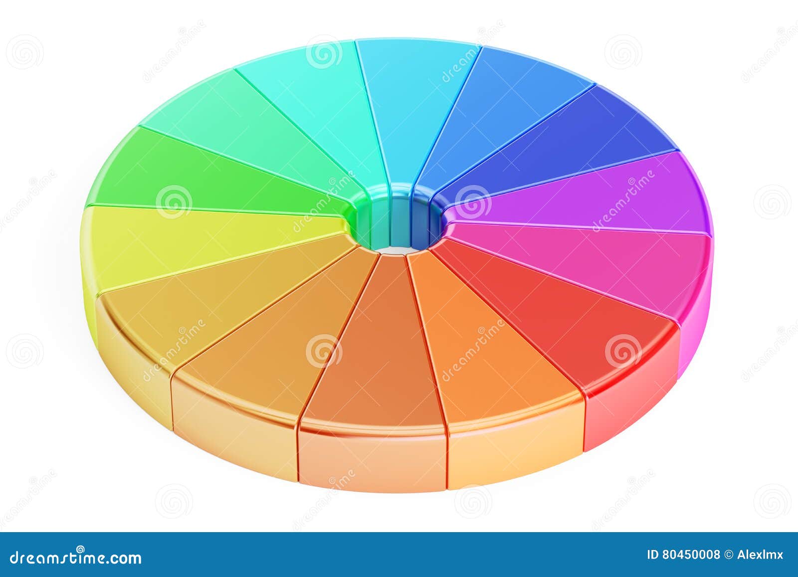 Circle Colored Palette, 3D Rendering Stock Illustration - Illustration ...